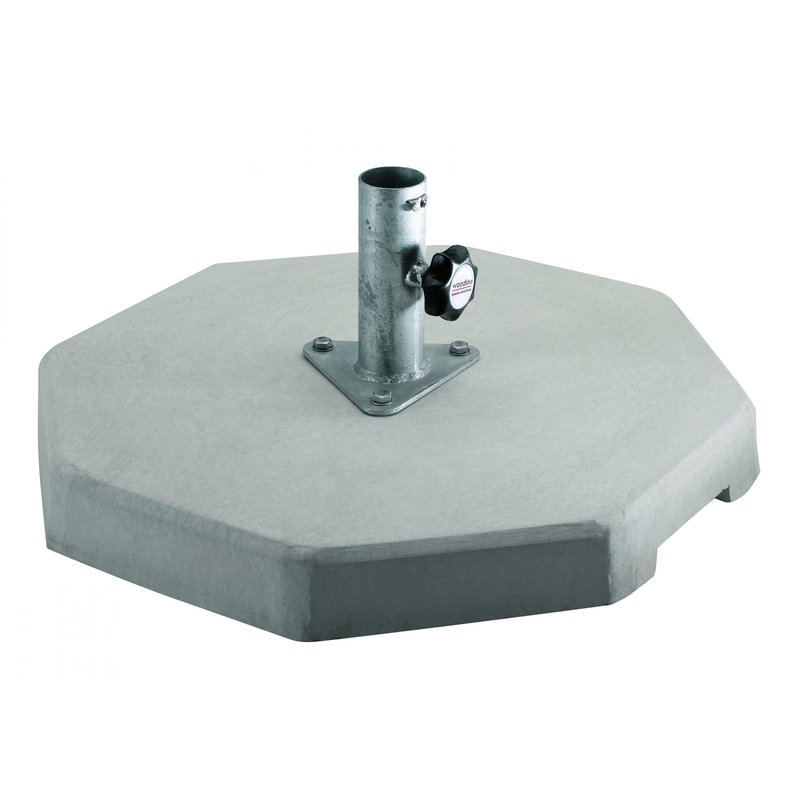 Woodline Shade Solutions Concrete Slab 122 lb. Market Umbrella Base Kit ...