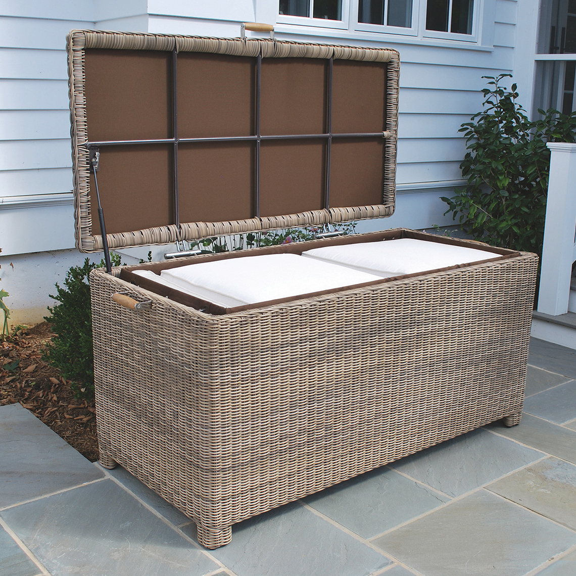 Kingsley Bate Sag Harbor 67" Woven Outdoor Storage Box | AuthenTEAK