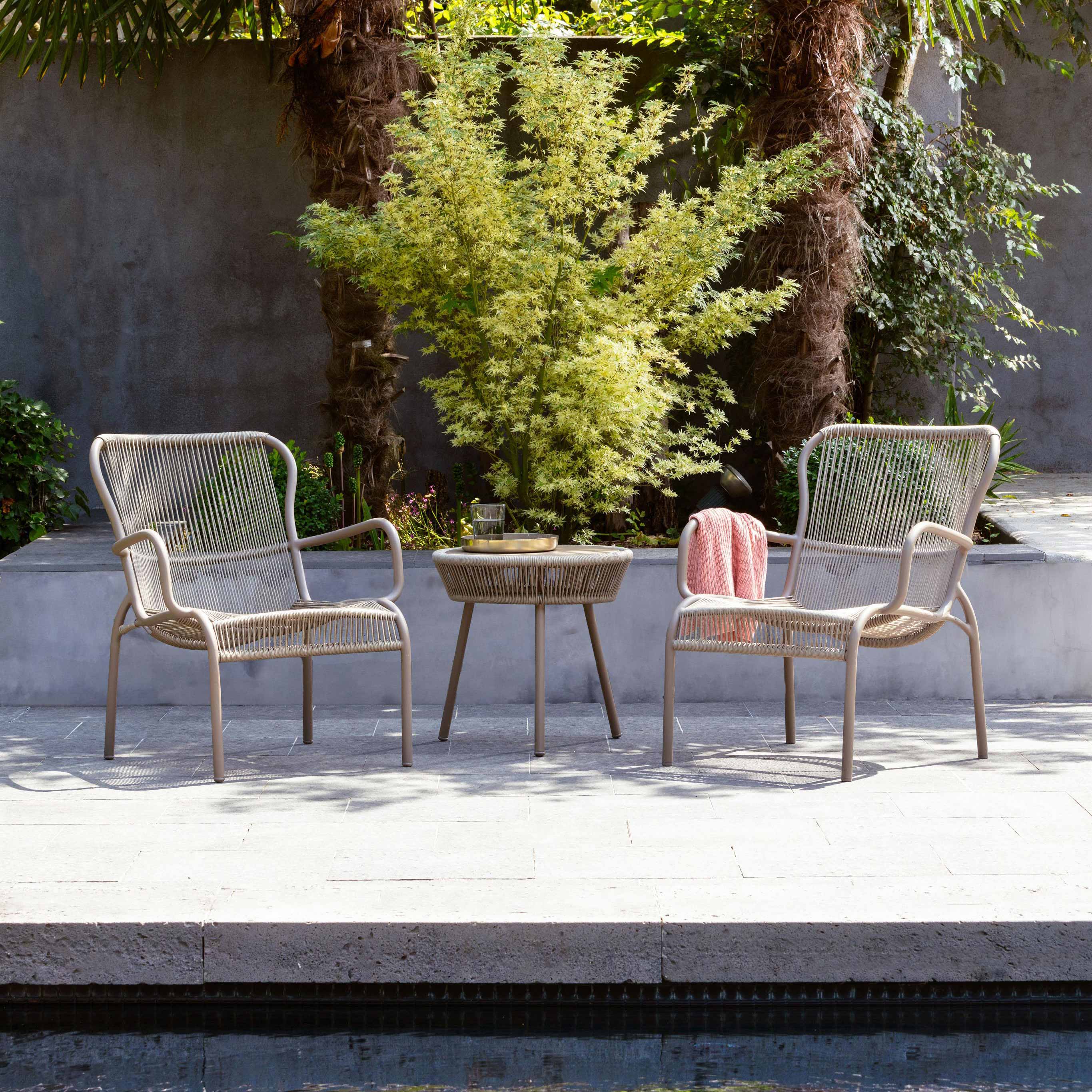 Vincent Sheppard Loop 20" Aluminum Round Side Table | AuthenTEAK