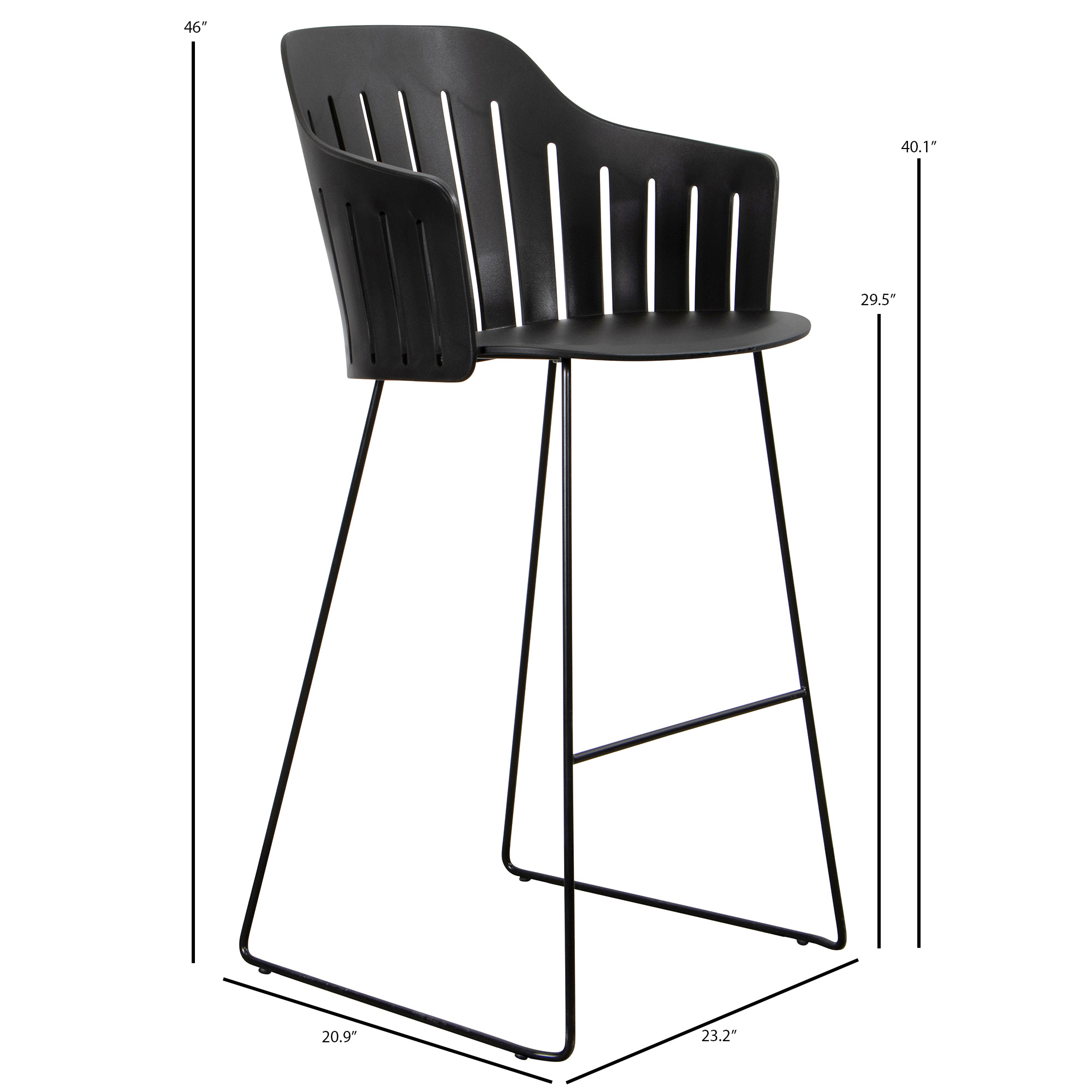 Cane-line Choice Steel Sled Base Bar Armchair | AuthenTEAK
