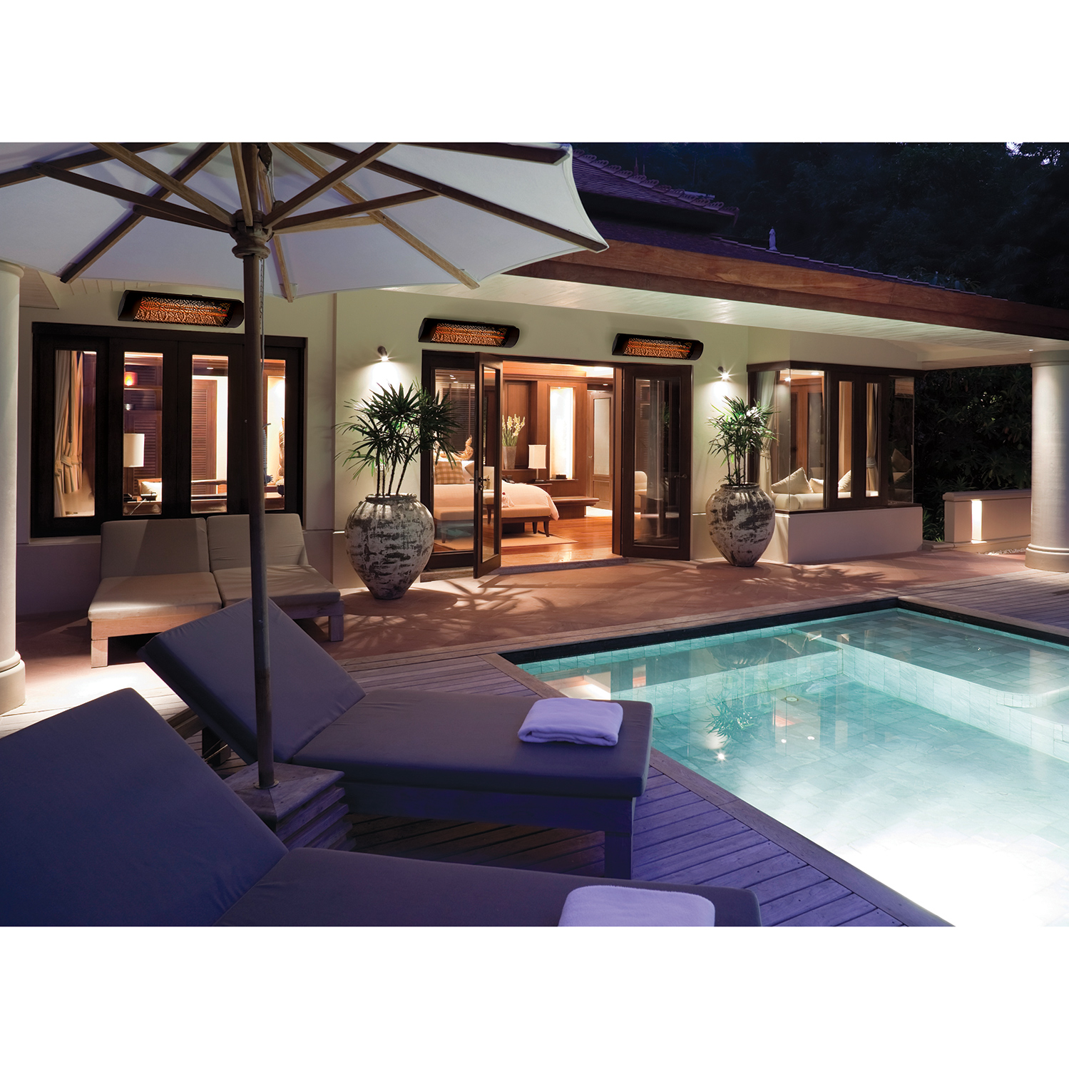 Innova 4000W Electric Double Element Patio Heater - 39" | AuthenTEAK