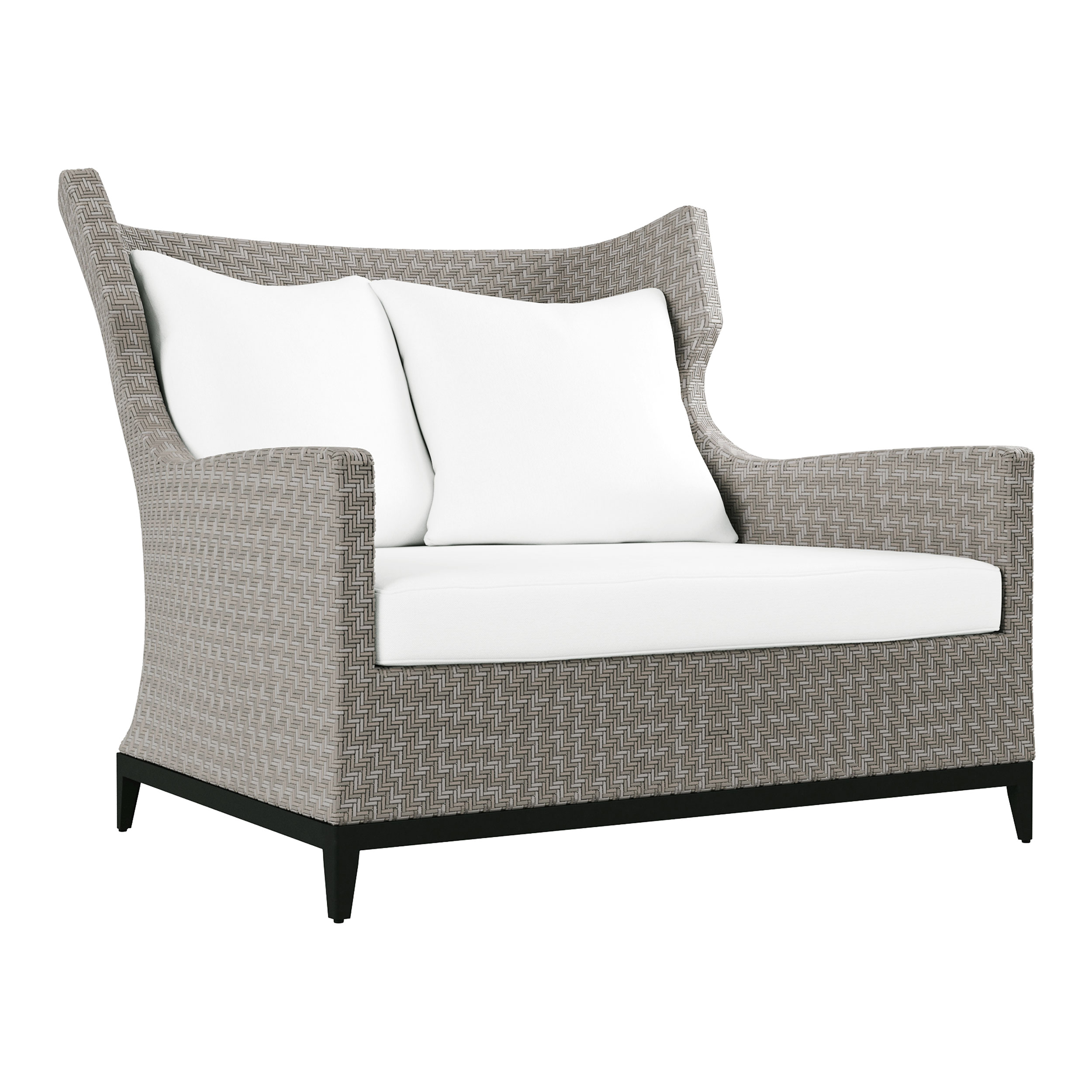 Bernhardt Exteriors Captiva Wicker Lounge Chair and a Half | AuthenTEAK