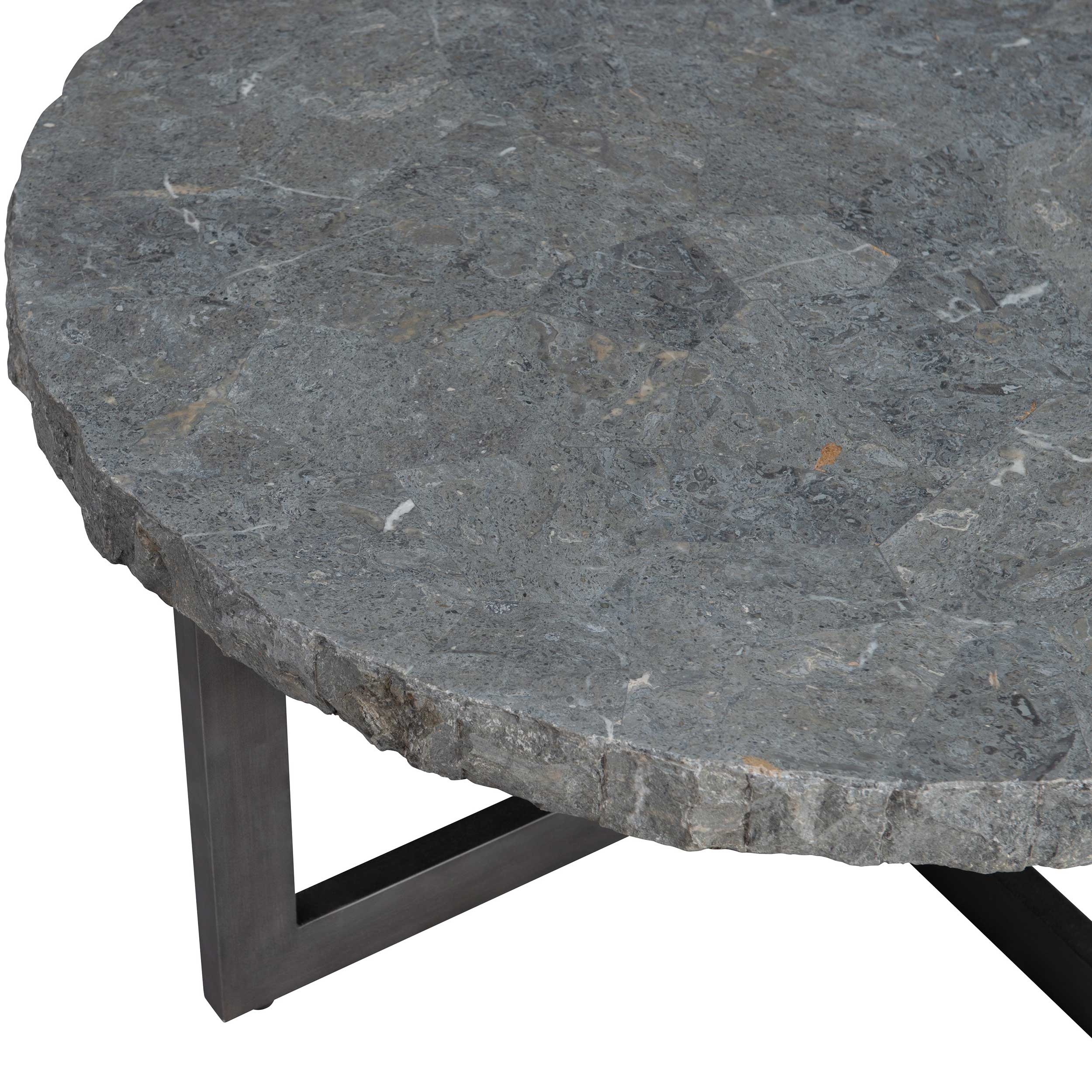 Bernhardt Exteriors Barbados 36" Stone Round Cocktail Table | AuthenTEAK
