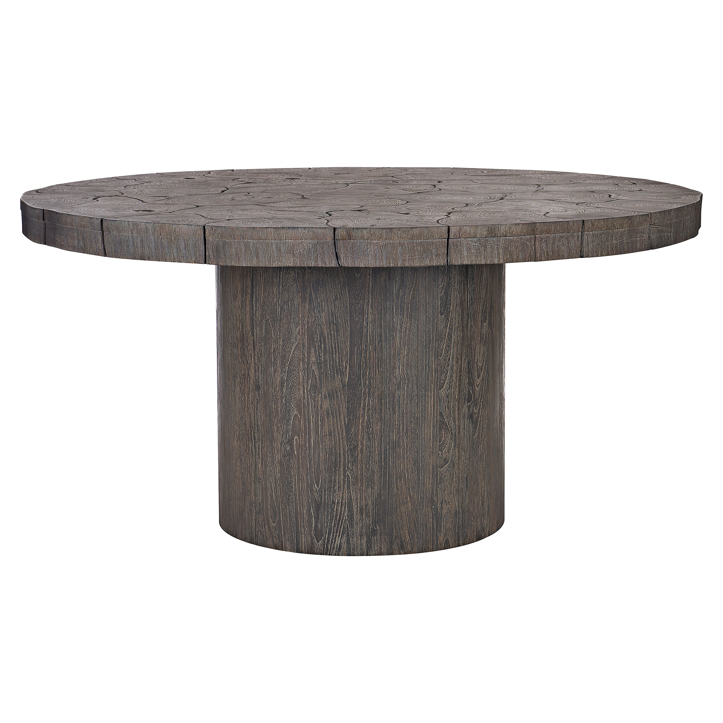 Bernhardt Exteriors Madura 60" Carbonized Teak Round Dining Table ...