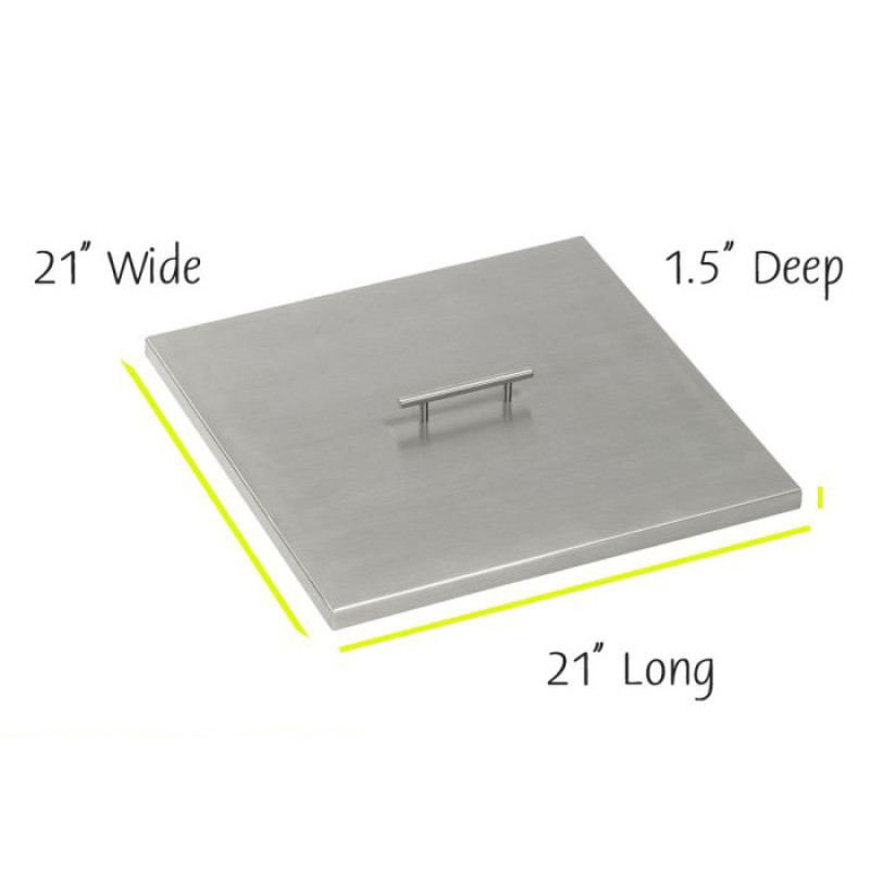 American Fire Products 21" Square Stainless Steel Drop-In Pan Cover ...