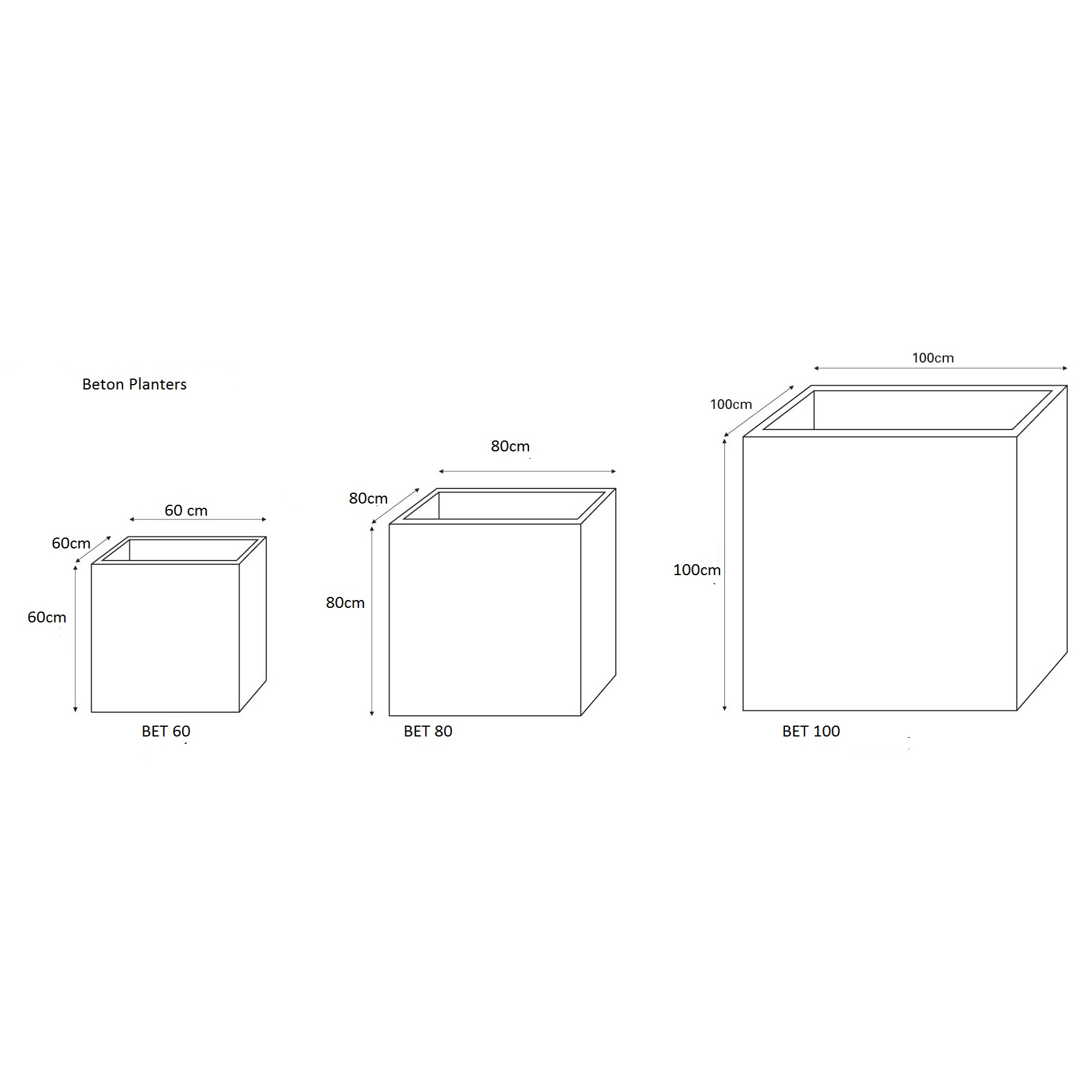 Capital Garden Beton 31" Square Fiberglass Box Planter | AuthenTEAK