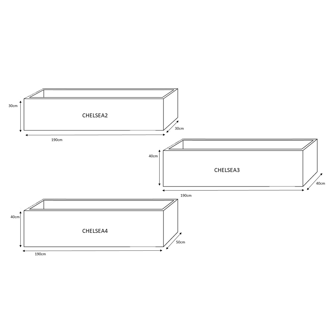 Capital Garden Chelsea 12" x 75" Rectangular Fiberglass Trough Planter ...