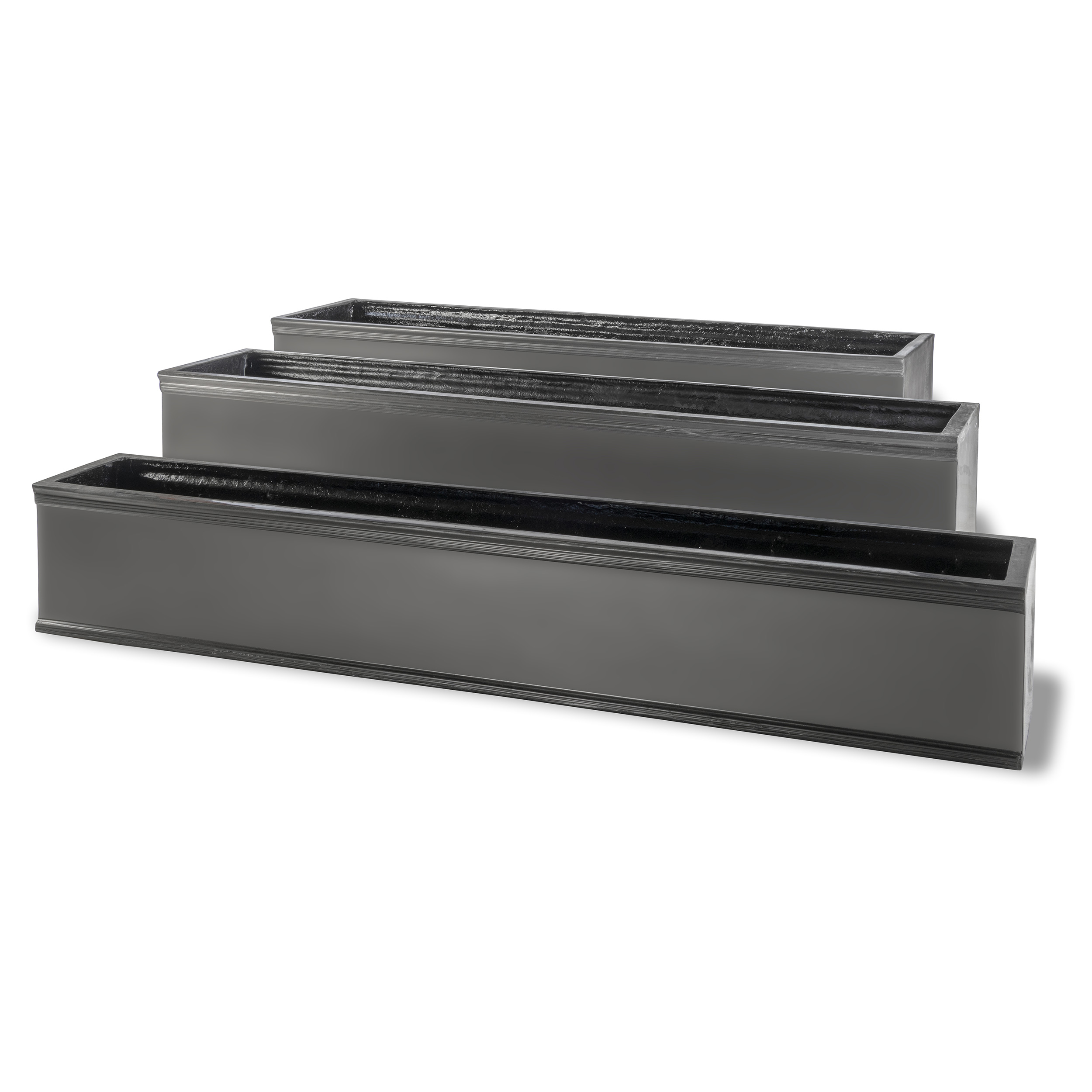 Capital Garden Chelsea 16" x 75" Rectangular Fiberglass Trough Planter ...