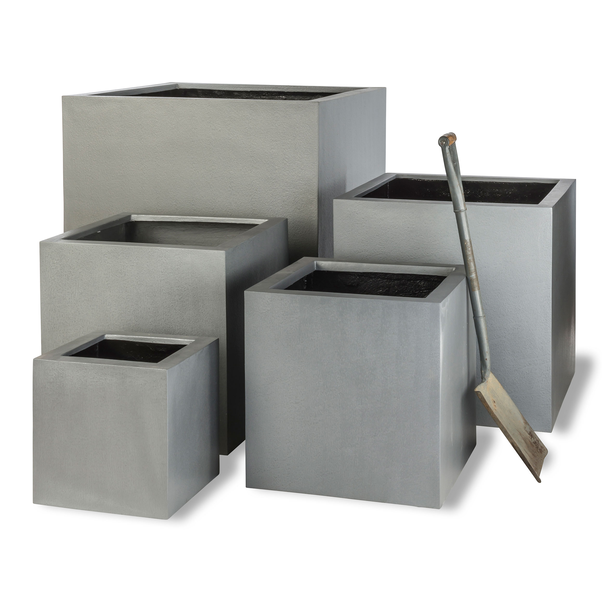 Capital Garden Geo 24" Cube Fiberglass Box Planter | AuthenTEAK
