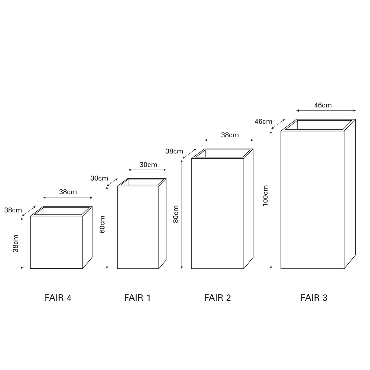 Capital Garden Geo Fairhaven 15" Cube Fiberglass Box Planter | AuthenTEAK