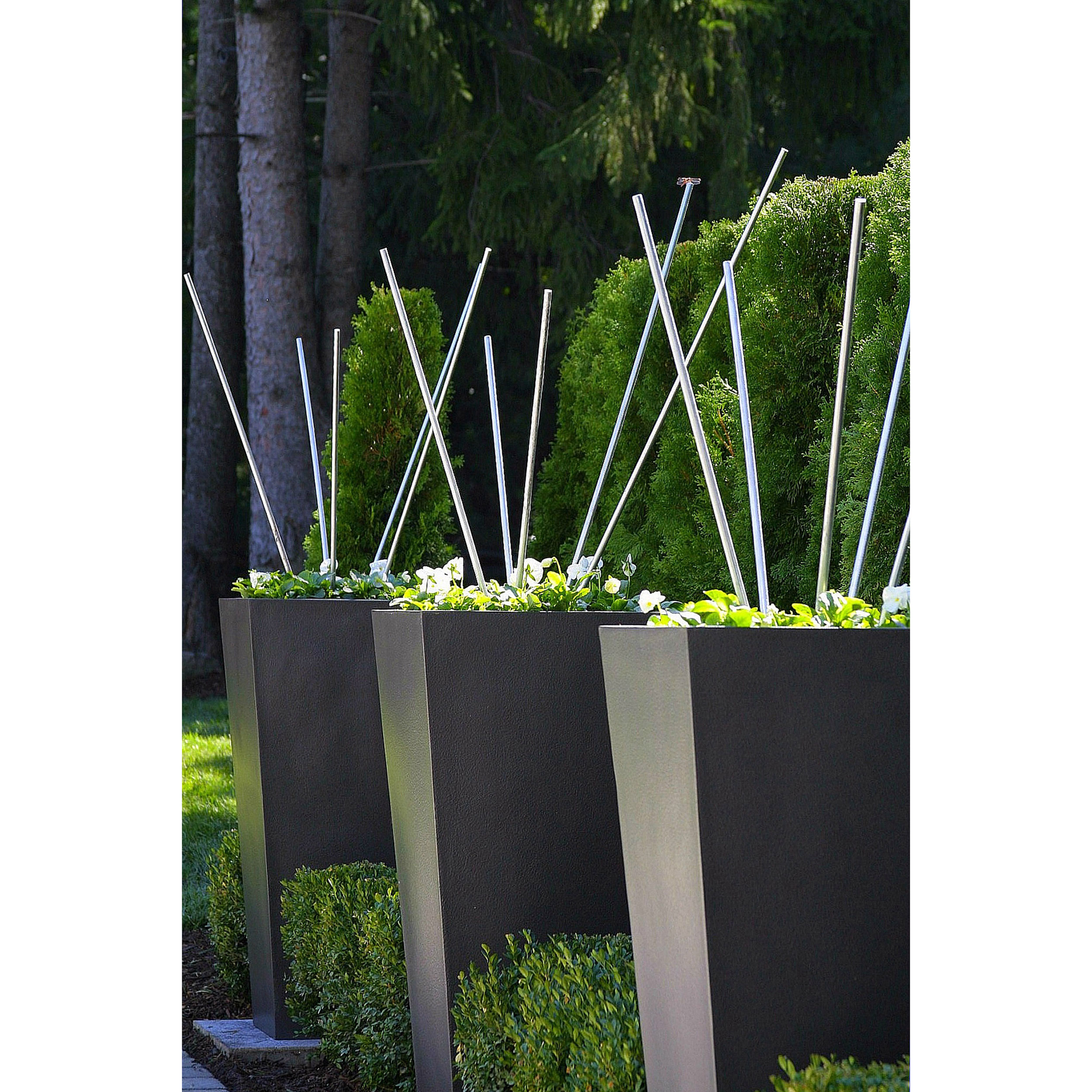 Capital Garden Geo Tapered 13" x 13" x 39" Square Fiberglass Planter ...