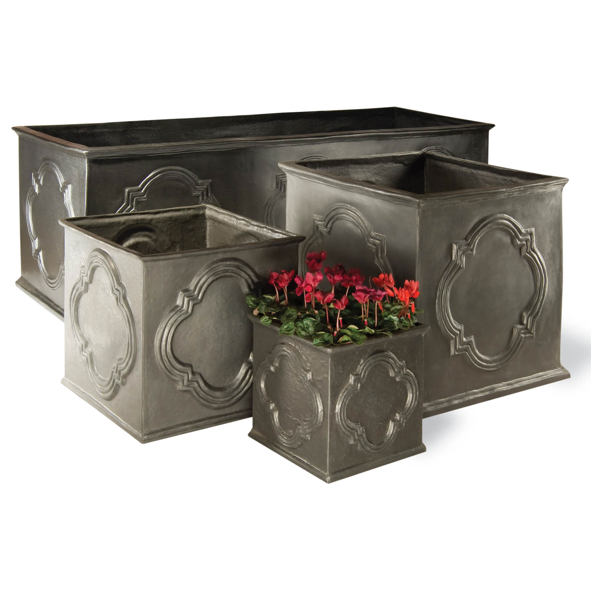 Capital Garden Hampton 24" x 71" Rectangular Fiberglass Trough Planter ...