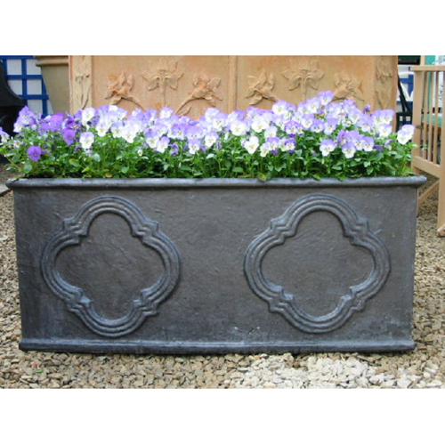 Capital Garden Hampton 13" x 36" Rectangular Fiberglass Trough Planter ...