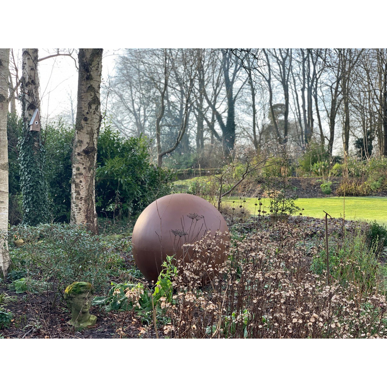 Capital Garden Geo 46" Sphere Fiberglass Planter Pot | AuthenTEAK
