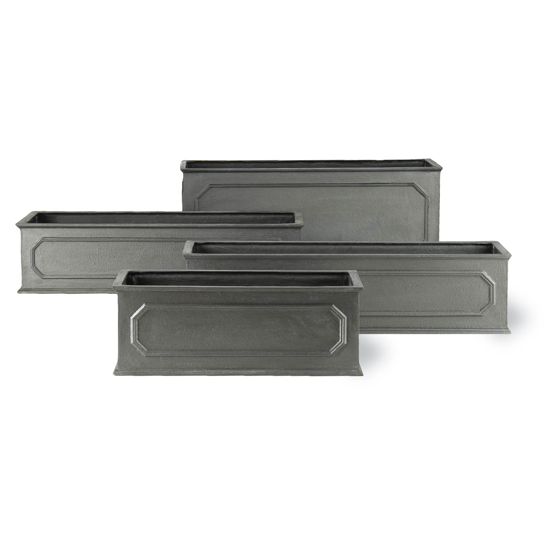 Capital Garden Stuart 12" x 36" Rectangular Fiberglass Trough Planter ...