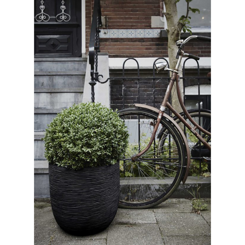 Capi Nature Rib 17" Ball Planter Pot - Ivory | AuthenTEAK