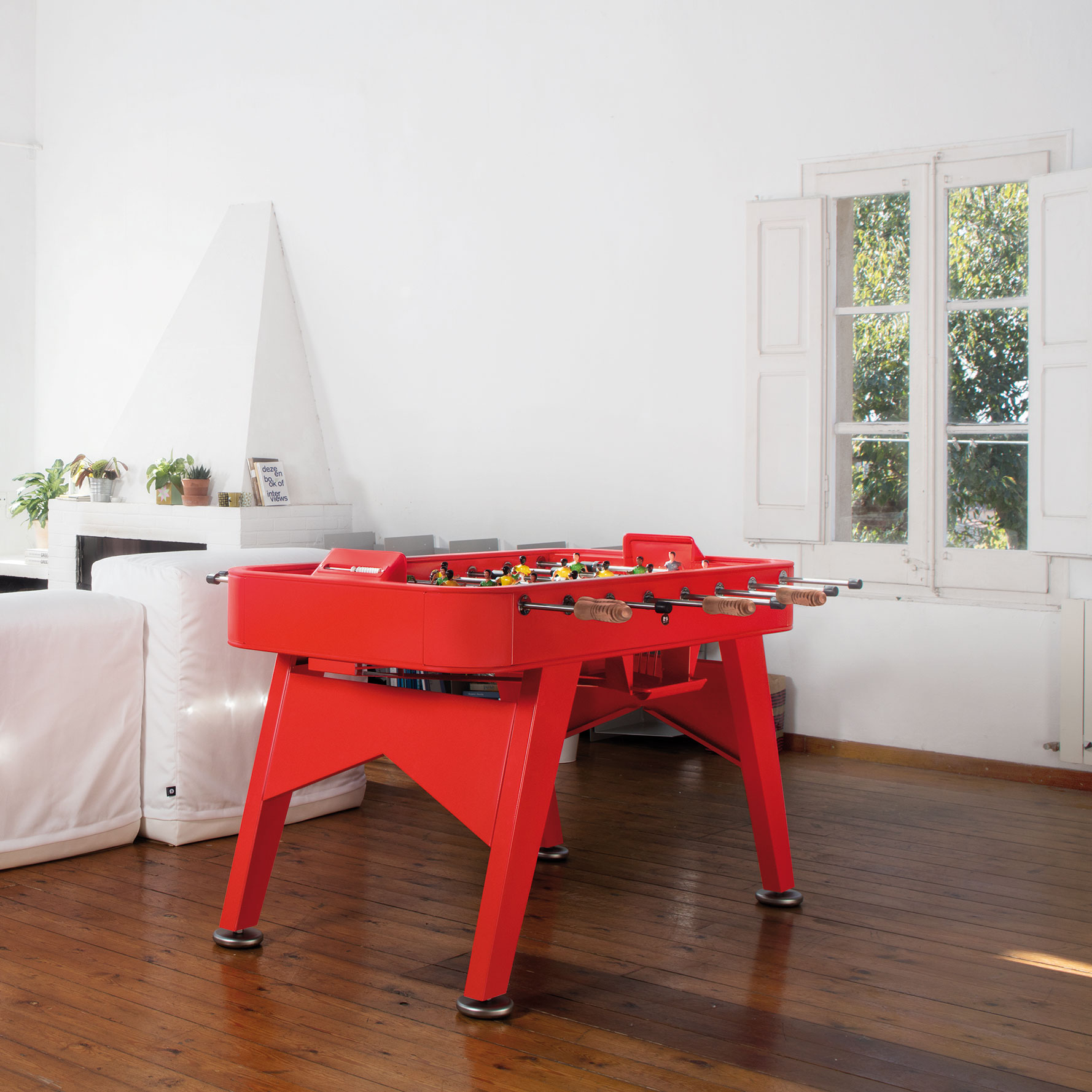 RS Barcelona RS2 Red Indoor Foosball Table | AuthenTEAK