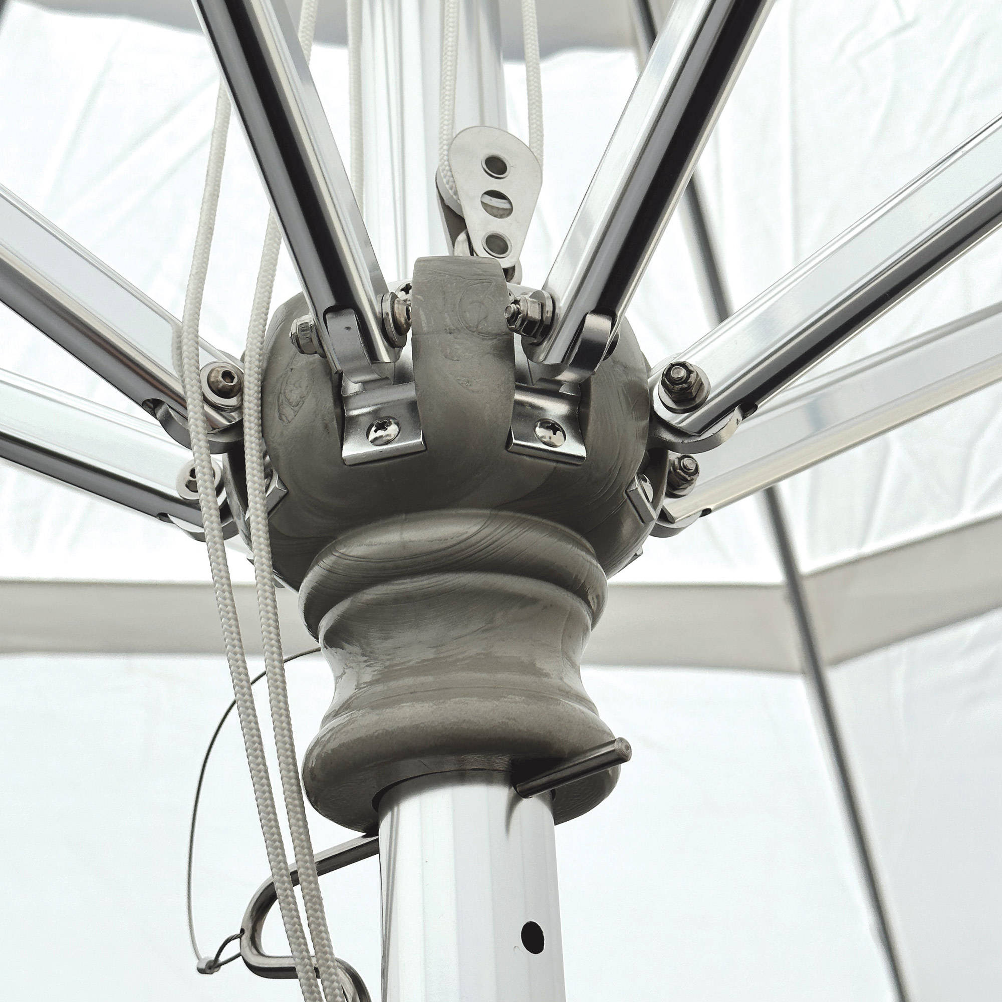 Galtech Quad Pulley 13' Octagonal Aluminum Commercial Market Patio ...