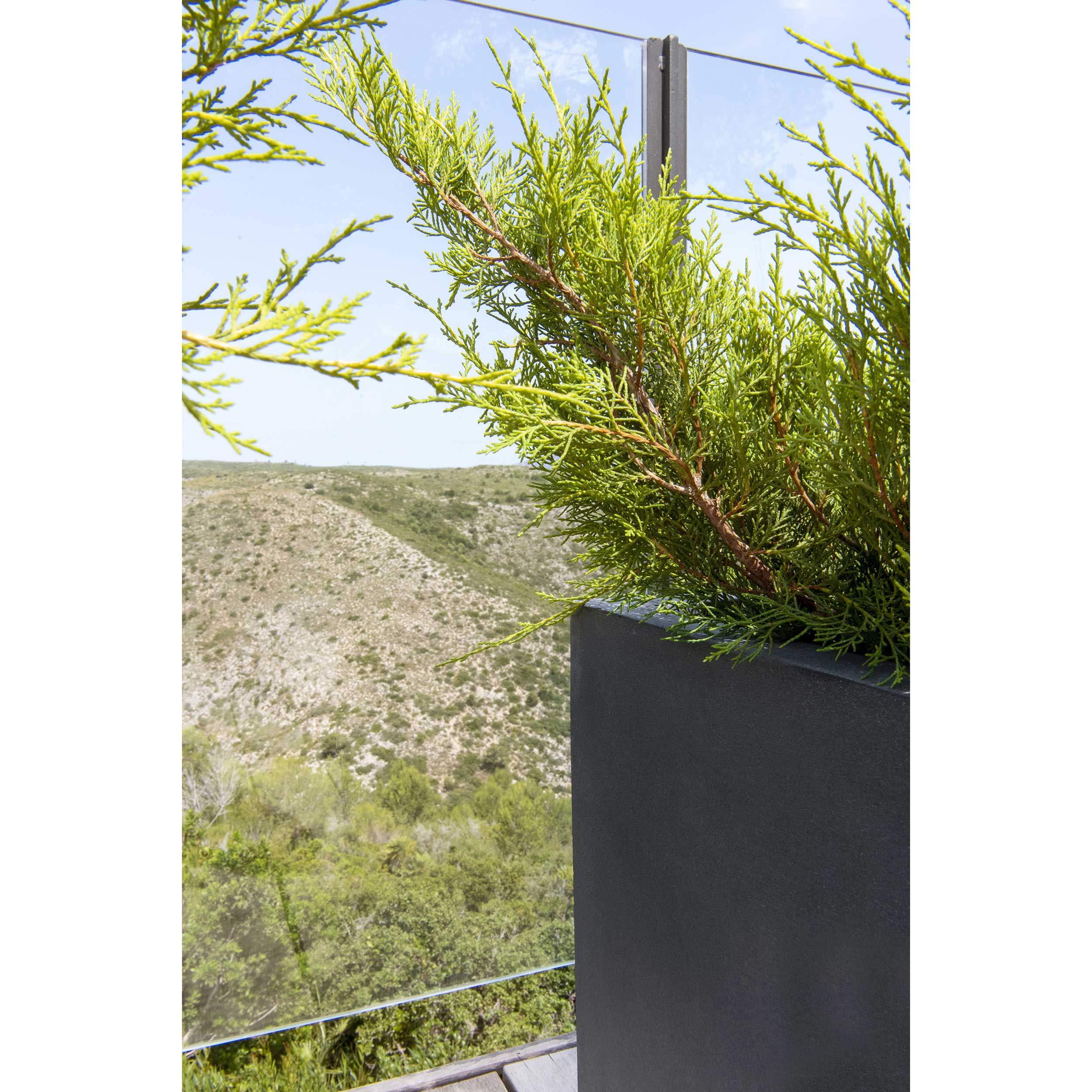 Pottery Pots Natural Jort 39" x 16" x 20" Rectangular Fiberstone Trough ...