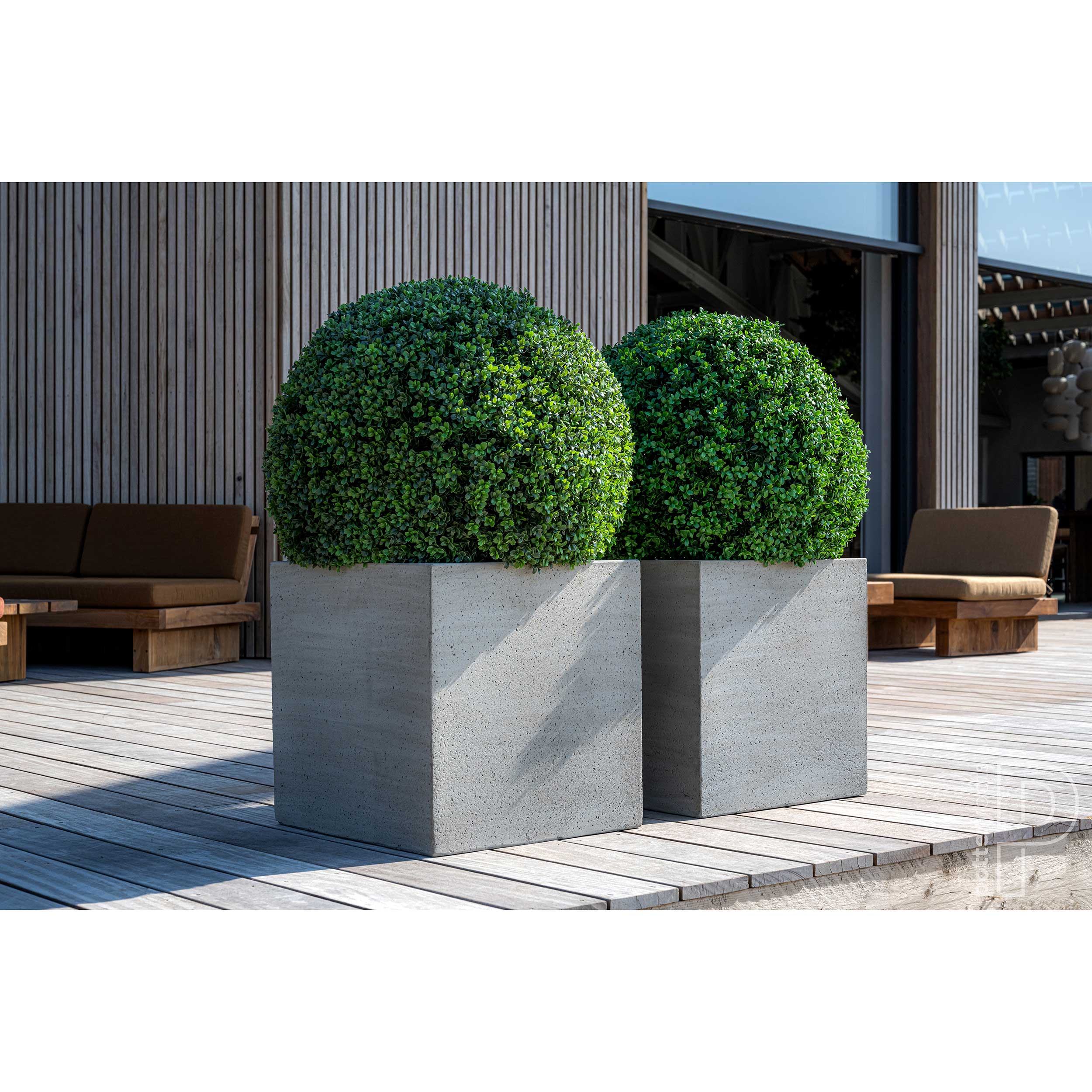 Pottery Pots 16" Faux Boxwood Ball | AuthenTEAK