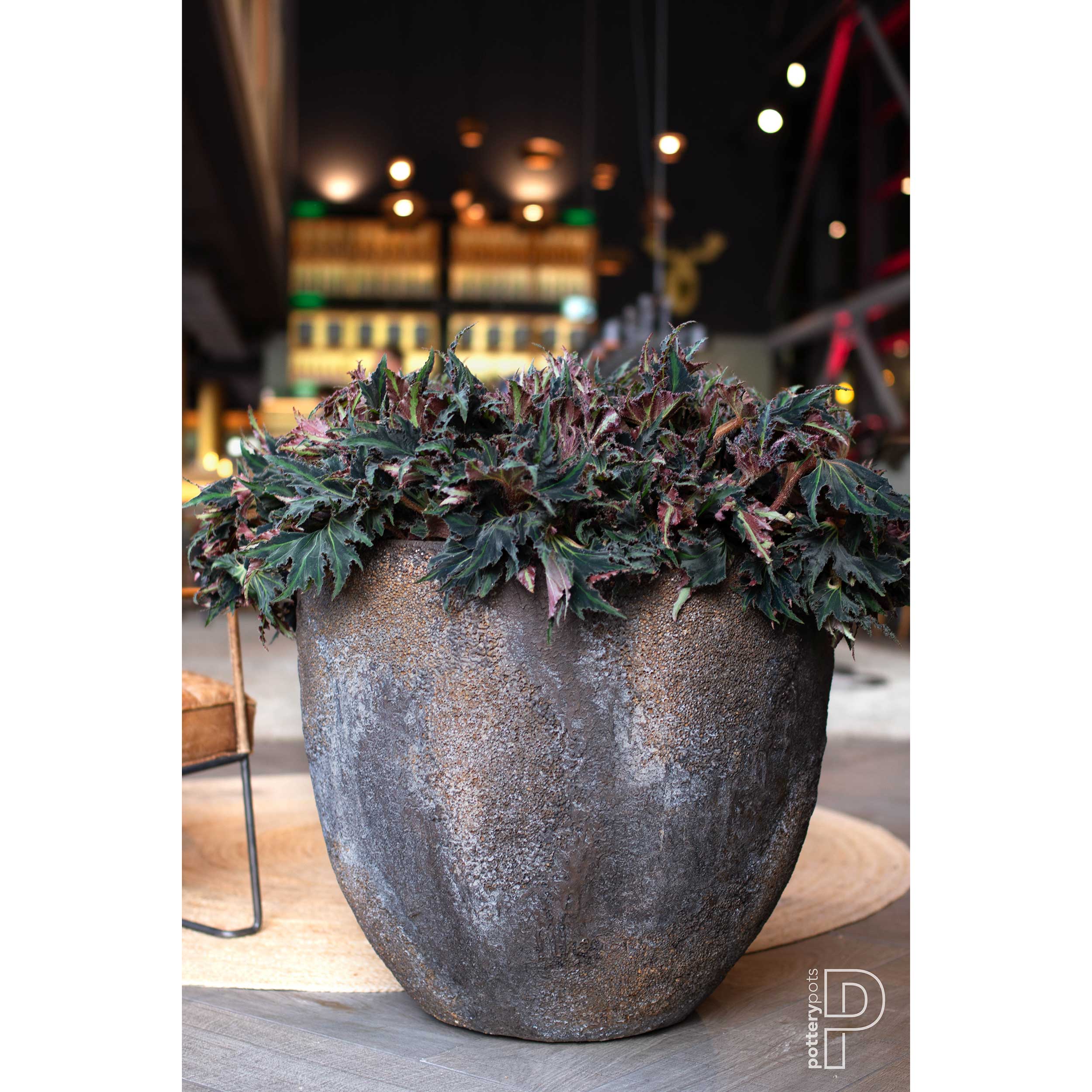 Pottery Pots Oyster Jesslyn 17" Round Ficonstone Planter Pot | AuthenTEAK