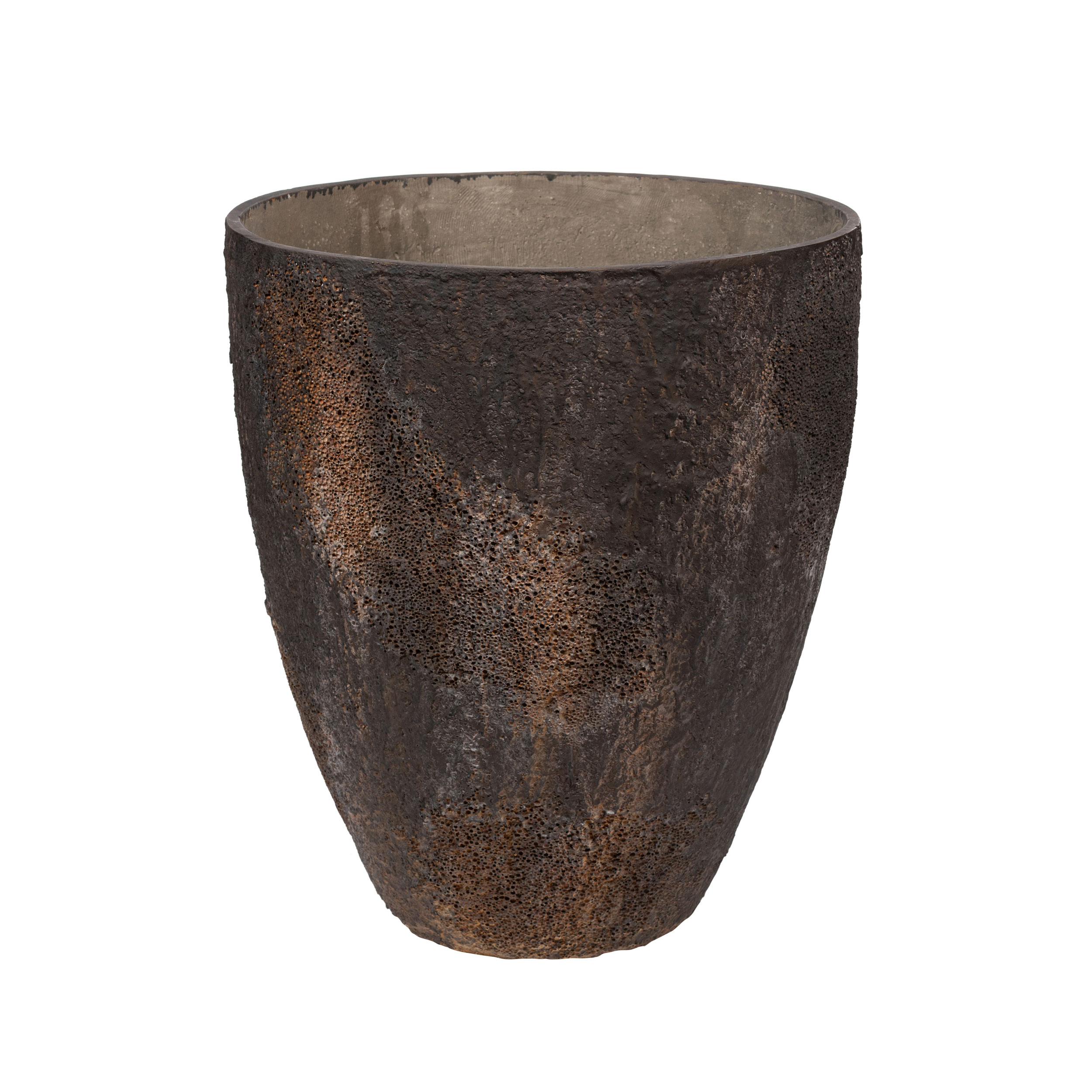 Pottery Pots Oyster Bernd 21" Round Ficonstone Planter Pot | AuthenTEAK