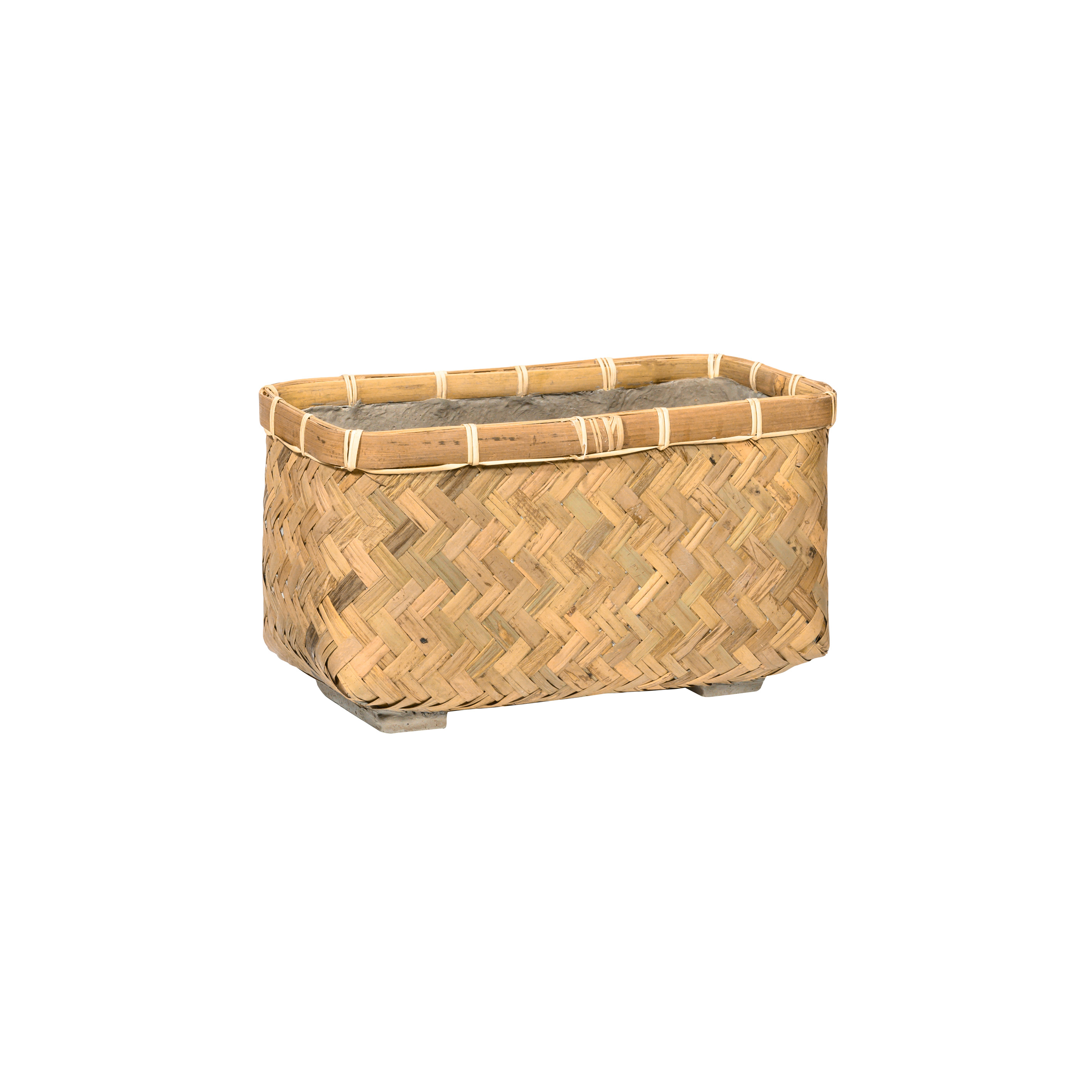 Pottery Pots Bohemian Nouri 16" Rectangular Bamboo Planter Pot | AuthenTEAK
