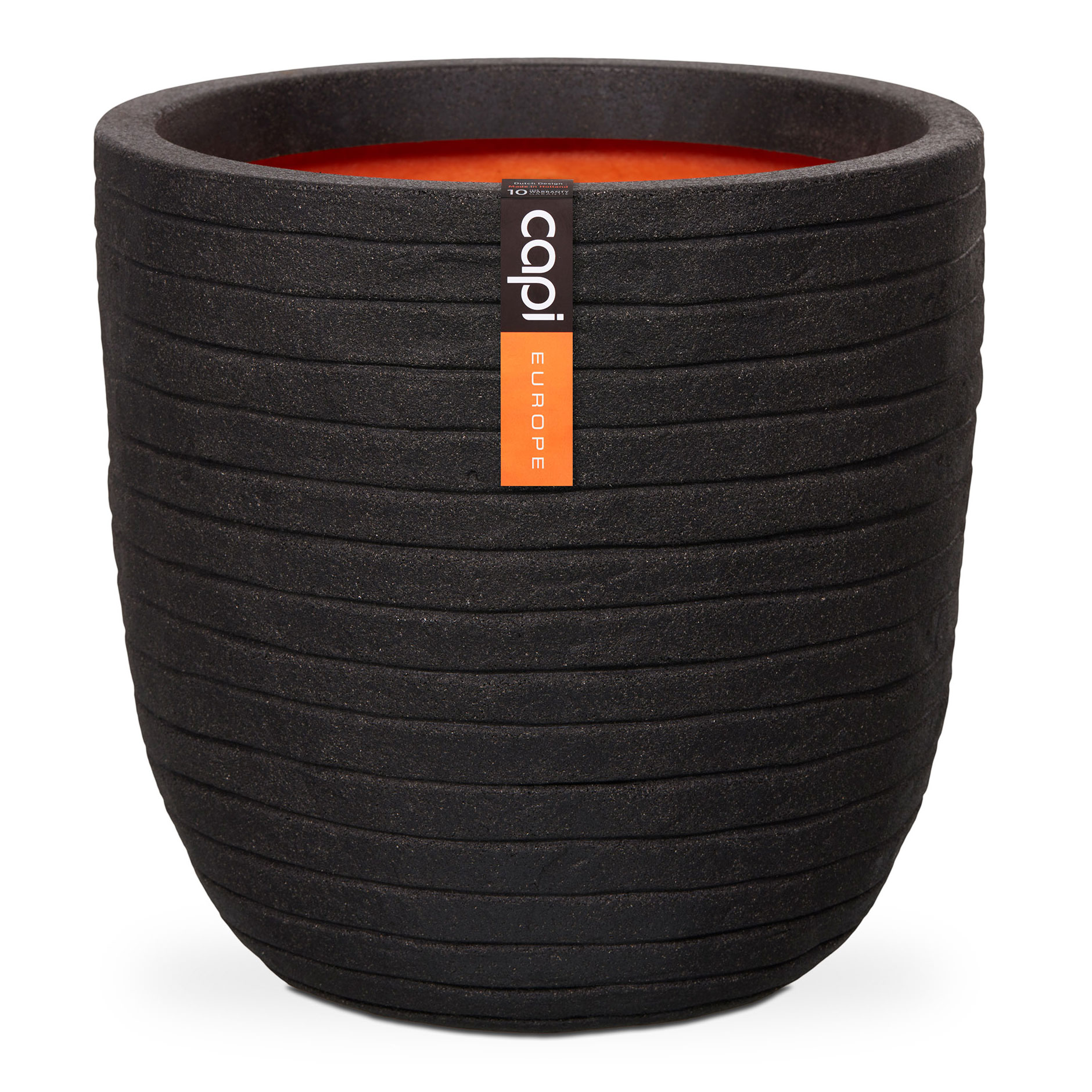 Capi Nature Row 21" Ball Planter Pot - Black | AuthenTEAK