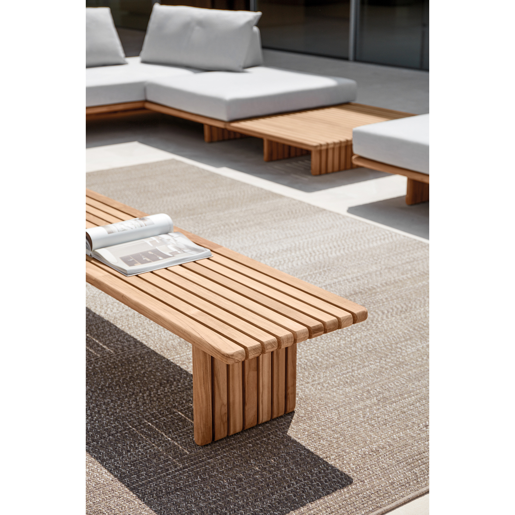 Gloster Deck 88" Teak Rectangular Sofa Table | AuthenTEAK