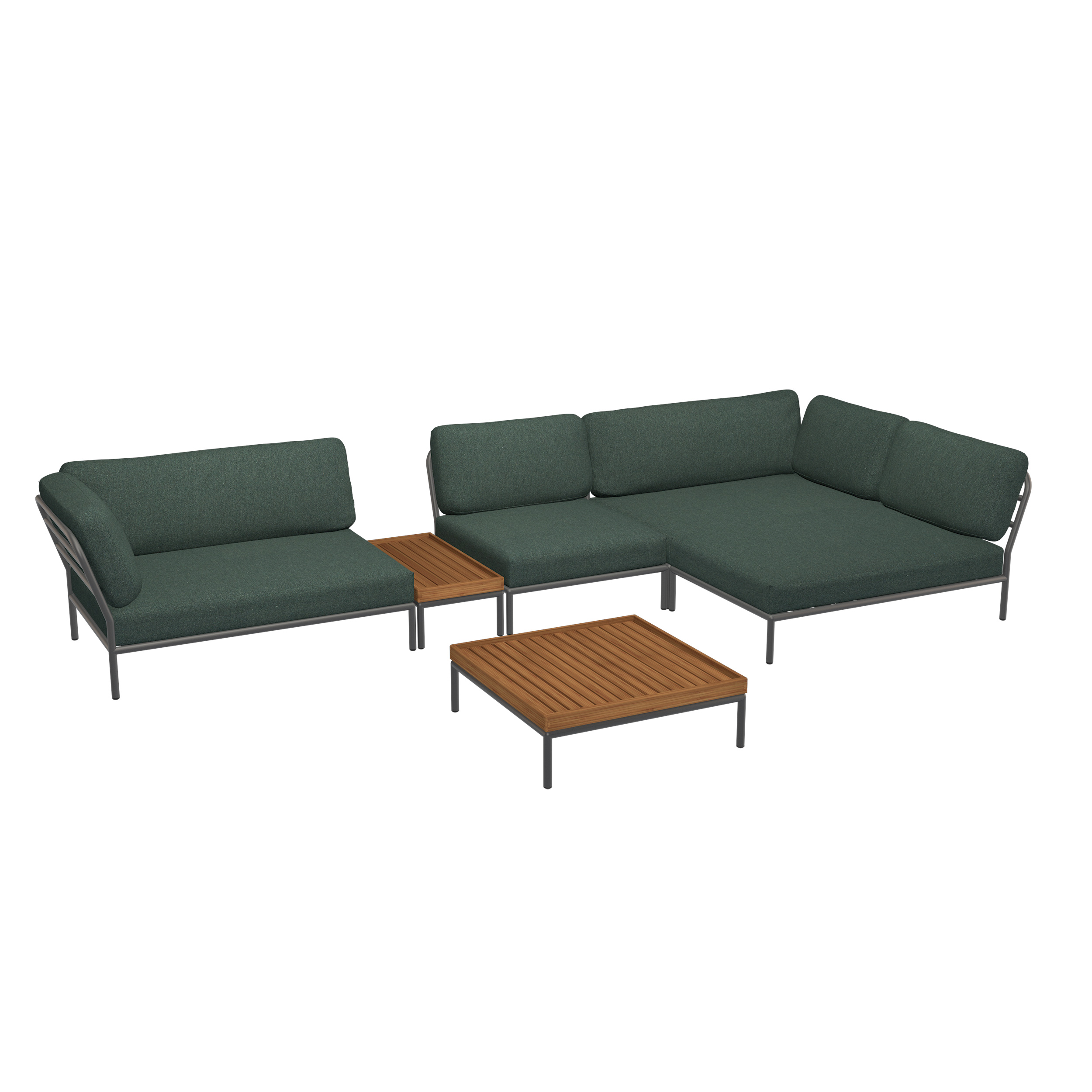 Houe Level2 5-Piece Outdoor Sectional Set - Configuration 1 | AuthenTEAK