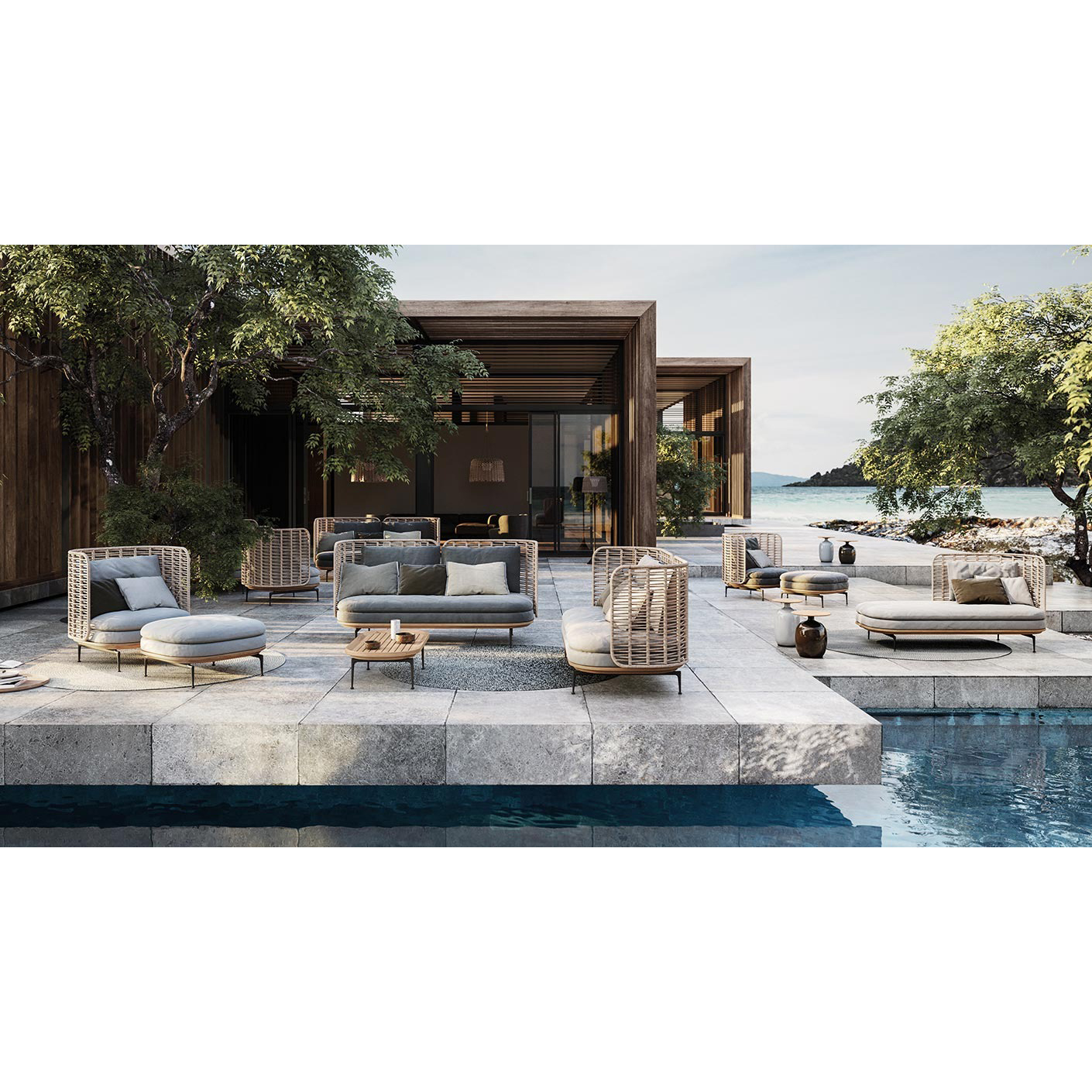 Gloster Mistral High/Low Back Sofa Replacement Cushion Set | AuthenTEAK