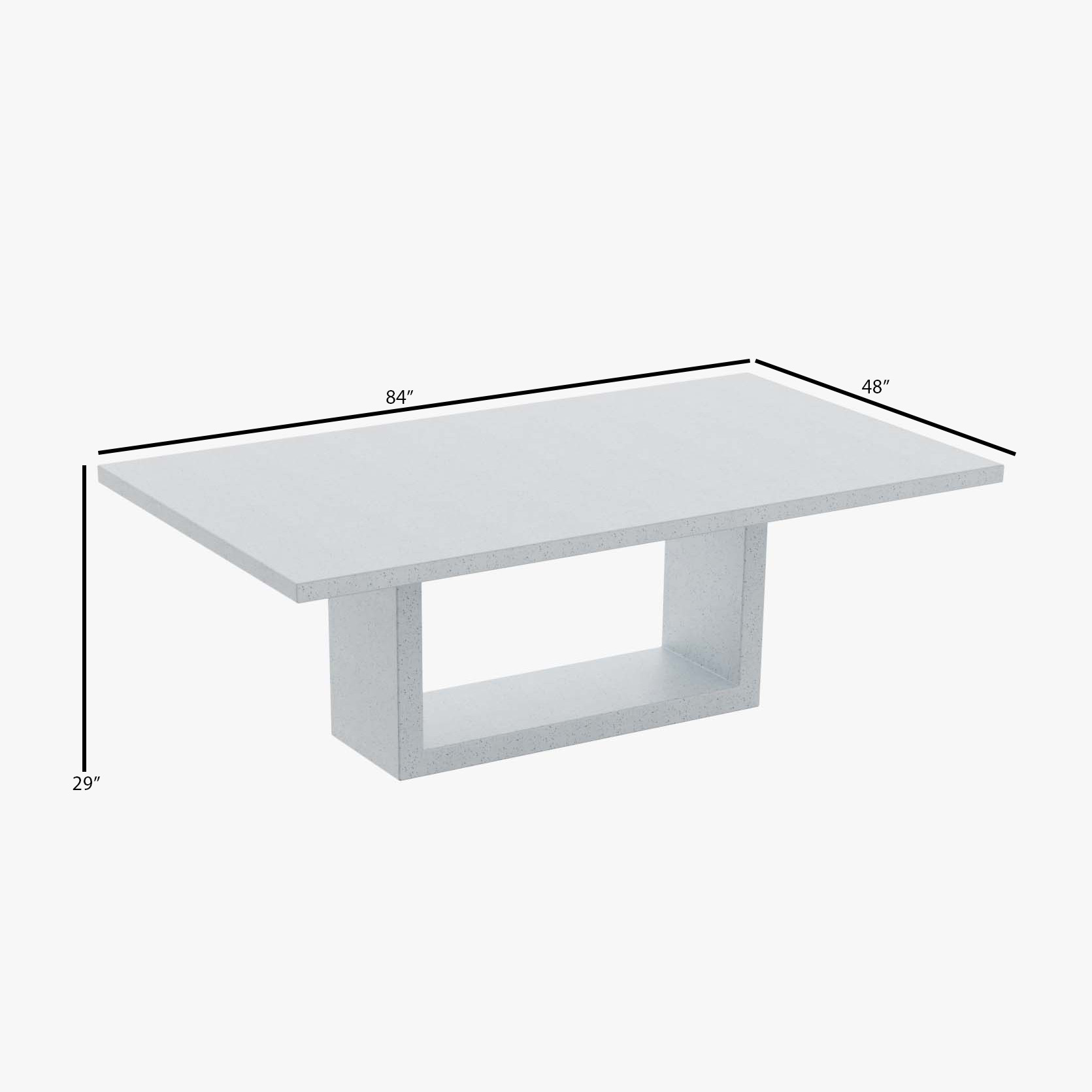 Zachary A. Design Apertura 84" x 48" Rectangular Dining Table | AuthenTEAK