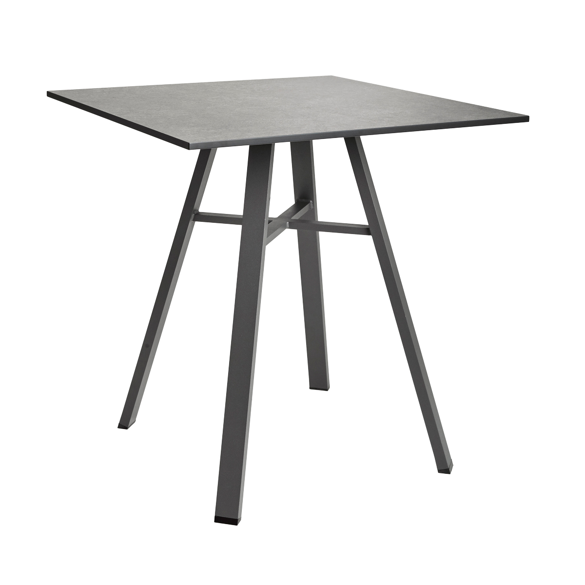 Jensen Outdoor Harmony 29" HPL Square Bistro Table - Dark Gray | AuthenTEAK