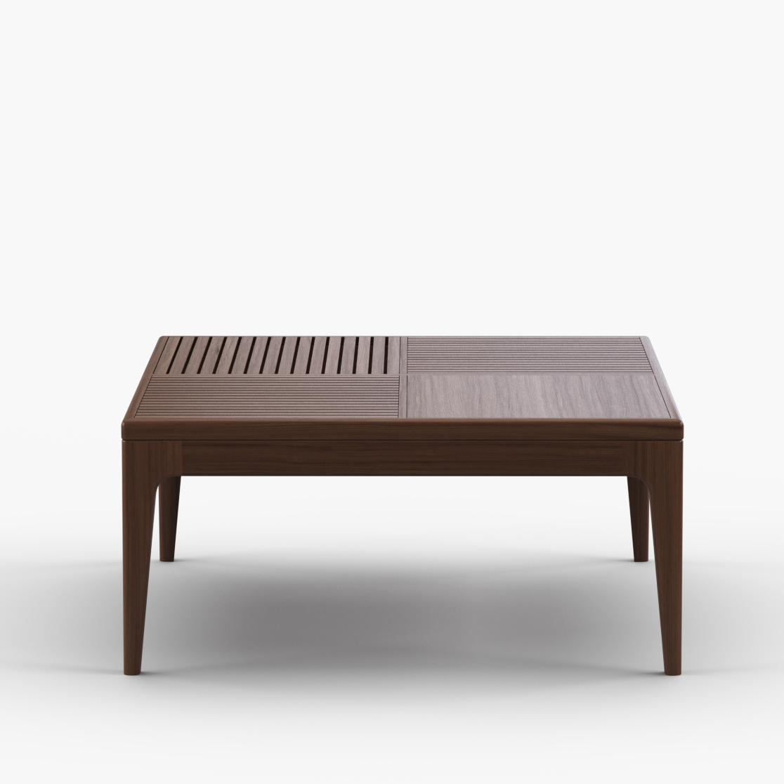 Jensen Outdoor Mix 34" Ipe Wood Square Coffee Table | AuthenTEAK