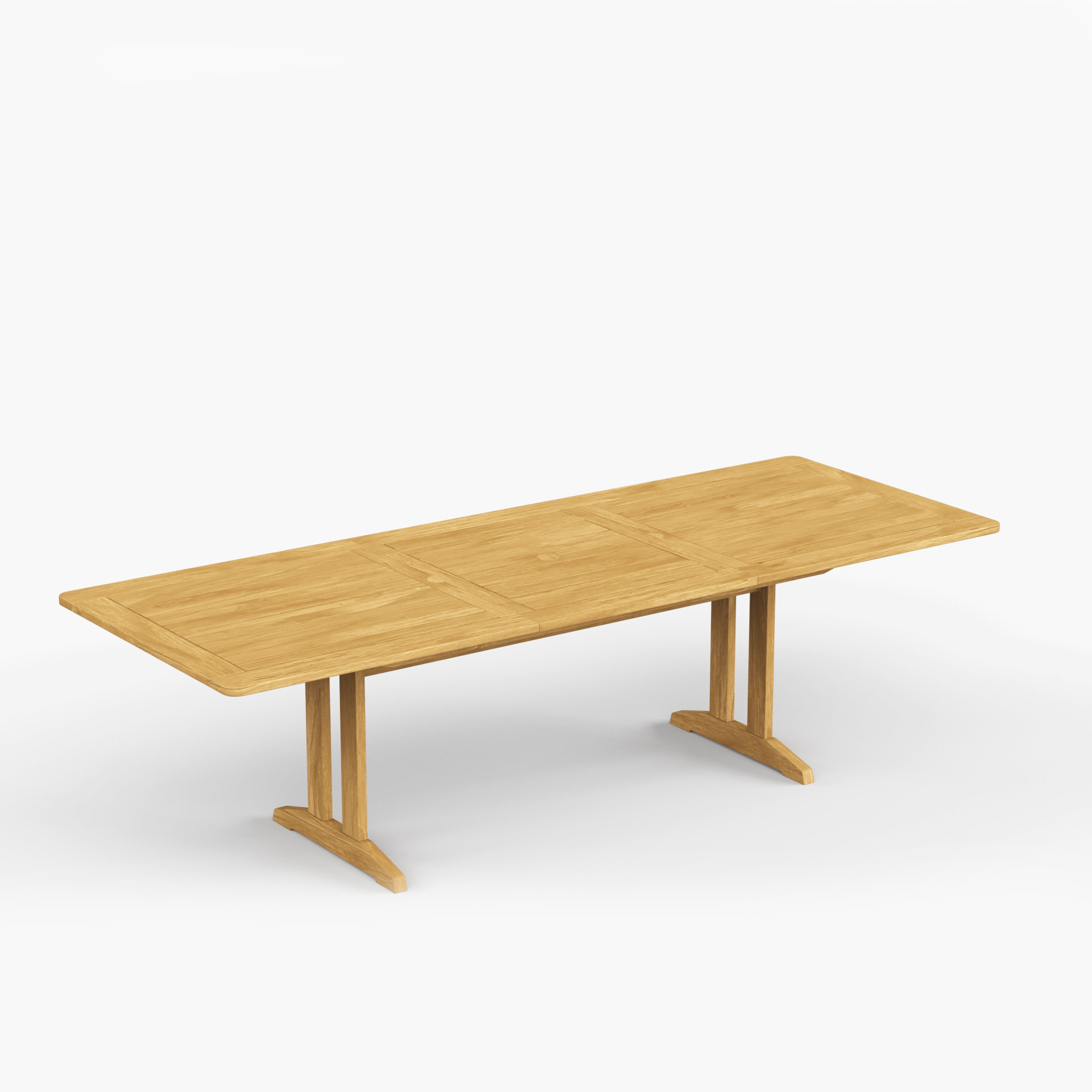 Jensen Outdoor Foundations 74" - 103" Teak Extending Rectangular Dining ...