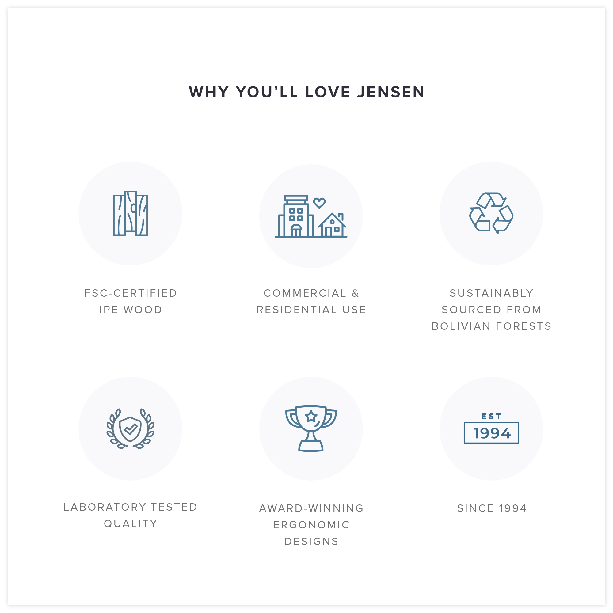 Jensen Outdoor Heritage Capri 41" Ipe Wood Round Counter Table | AuthenTEAK