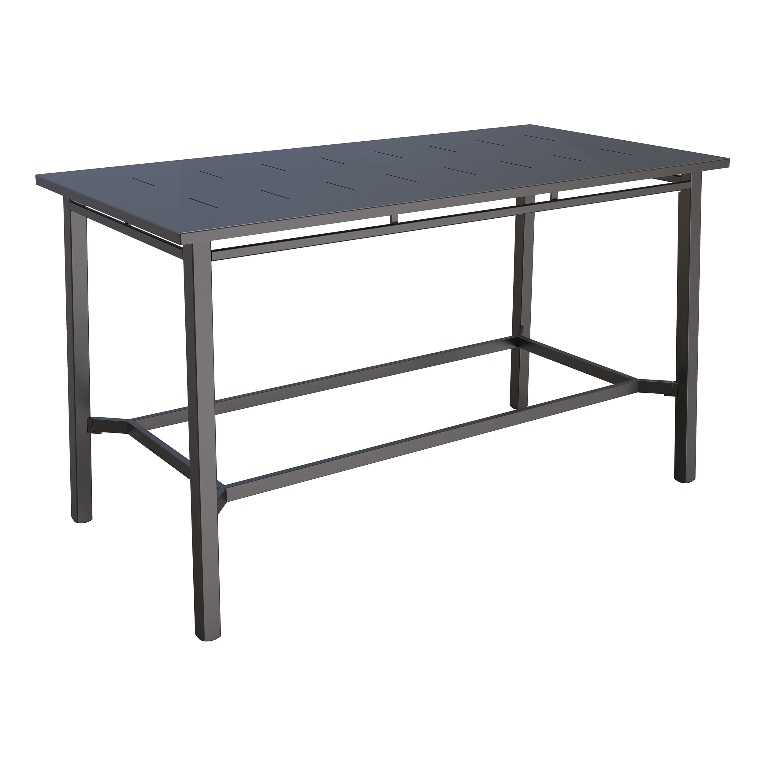 Maiori Impression 71" Aluminum Rectangular Bar Table | AuthenTEAK