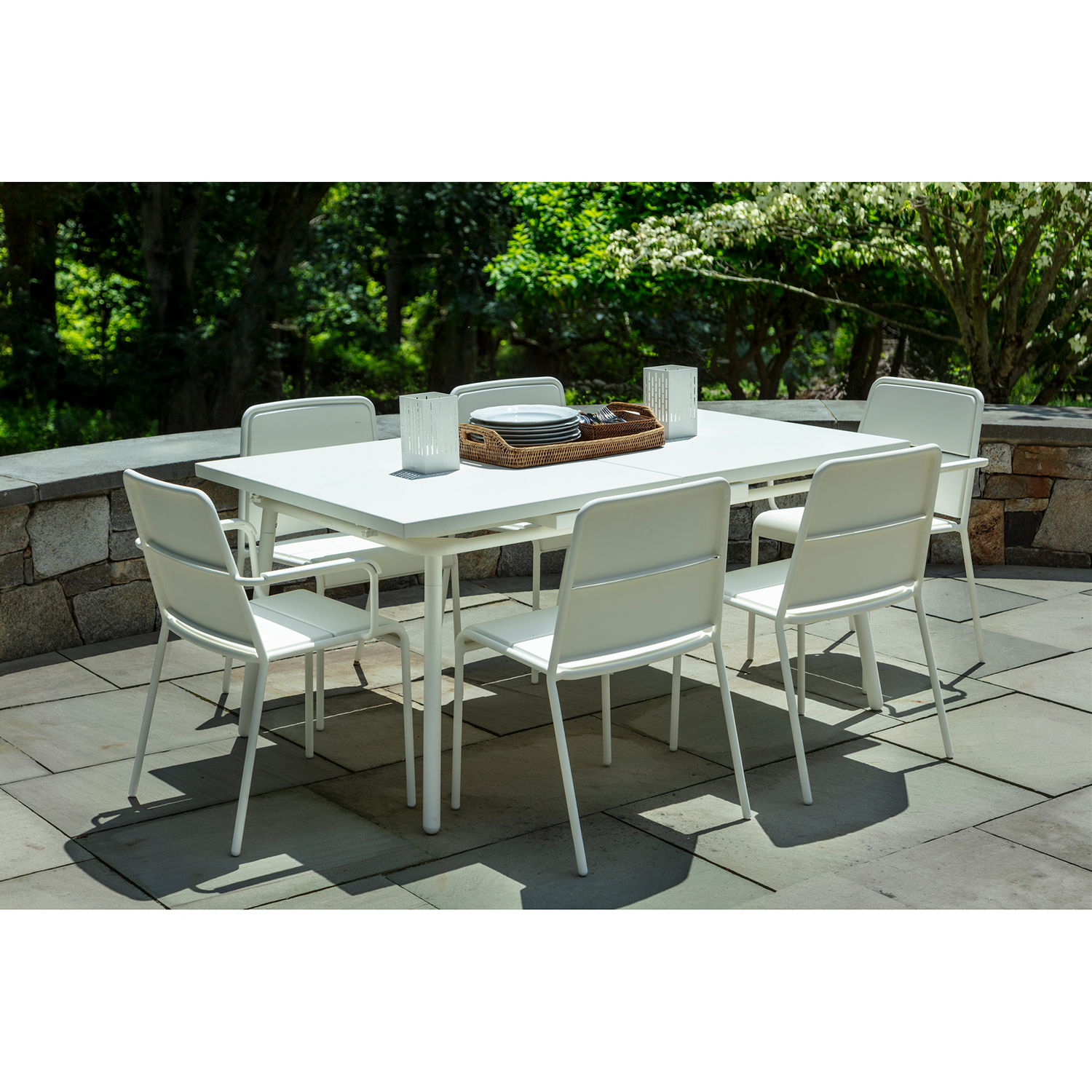 Maiori A600 63" - 87" Aluminum Extending Rectangular Dining Table ...