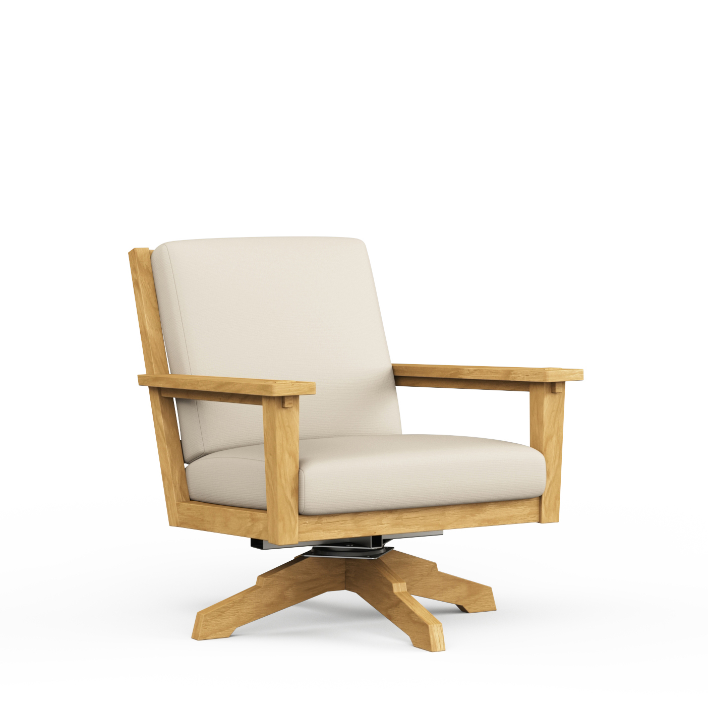 Jensen Outdoor Savannah Teak Swivel Rocking Lounge Chair | AuthenTEAK