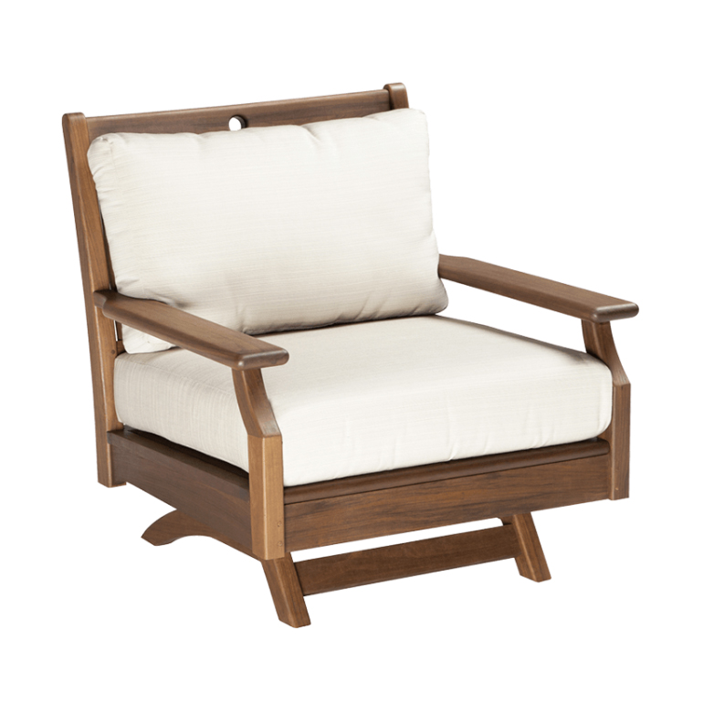 Jensen Outdoor Opal Ipe Wood Swivel Rocking Lounge Chair | AuthenTEAK