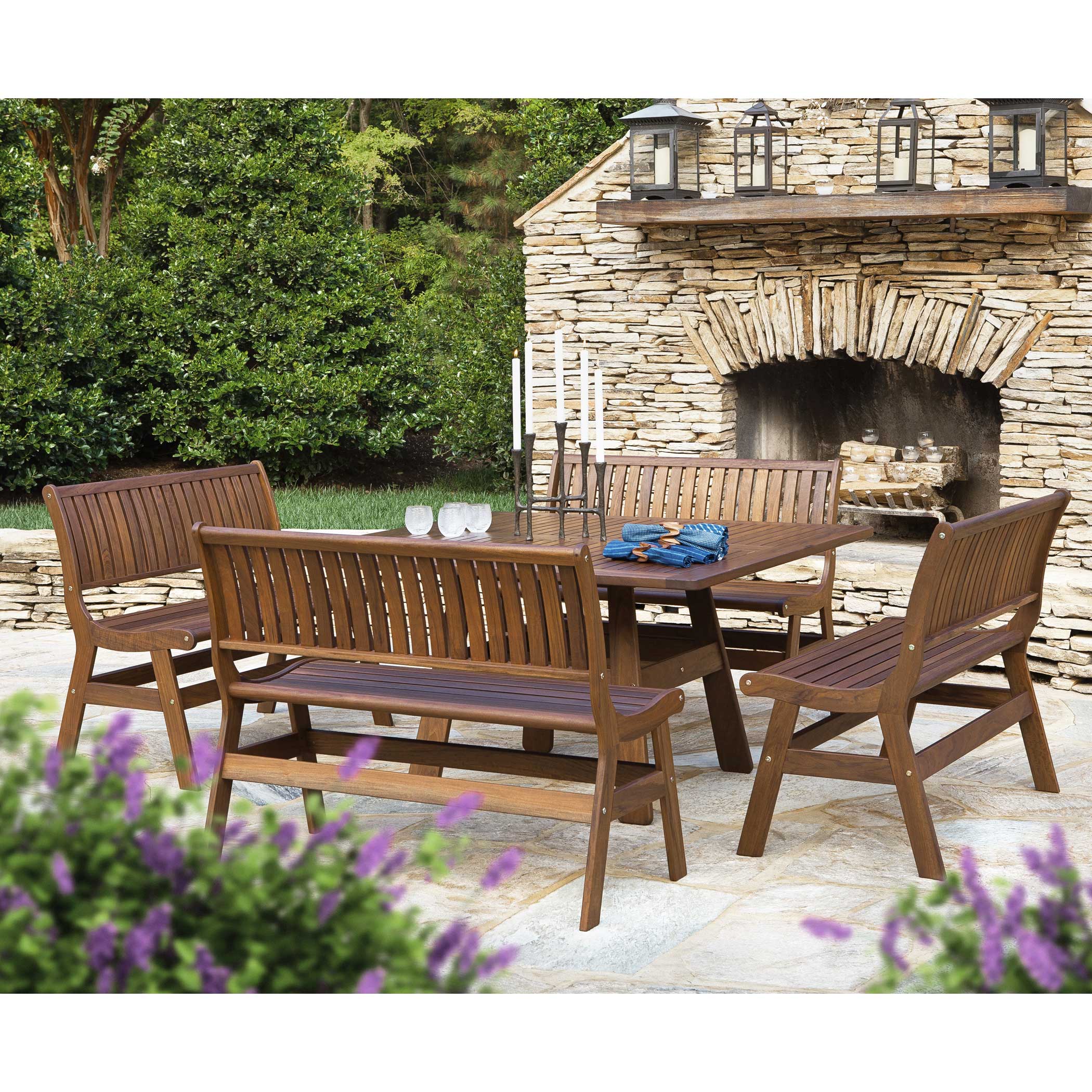 Jensen Outdoor Heritage Amber 43" Ipe Wood Bench | AuthenTEAK