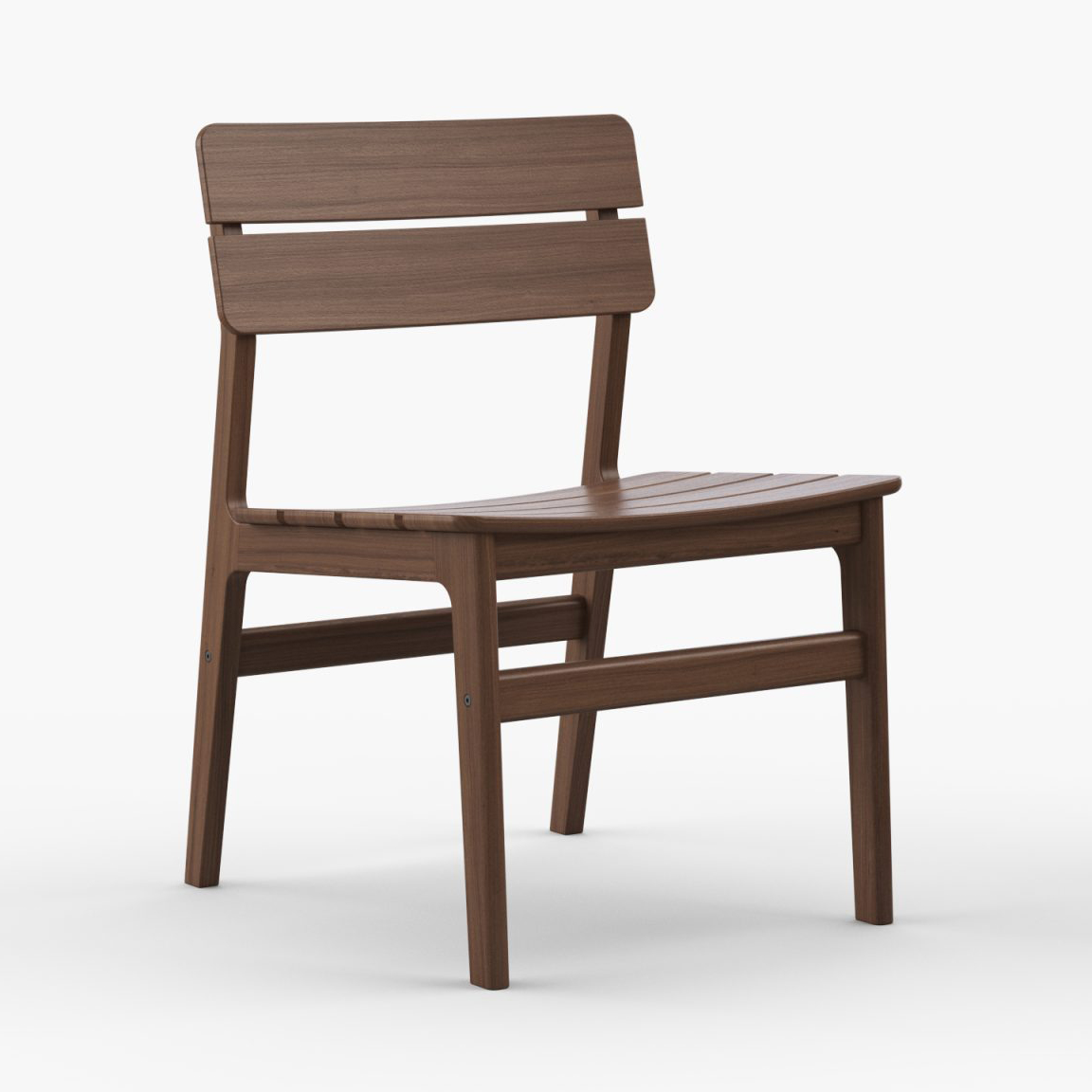 Jensen Outdoor Innova Aurora Ipe Wood Dining Side Chair | AuthenTEAK