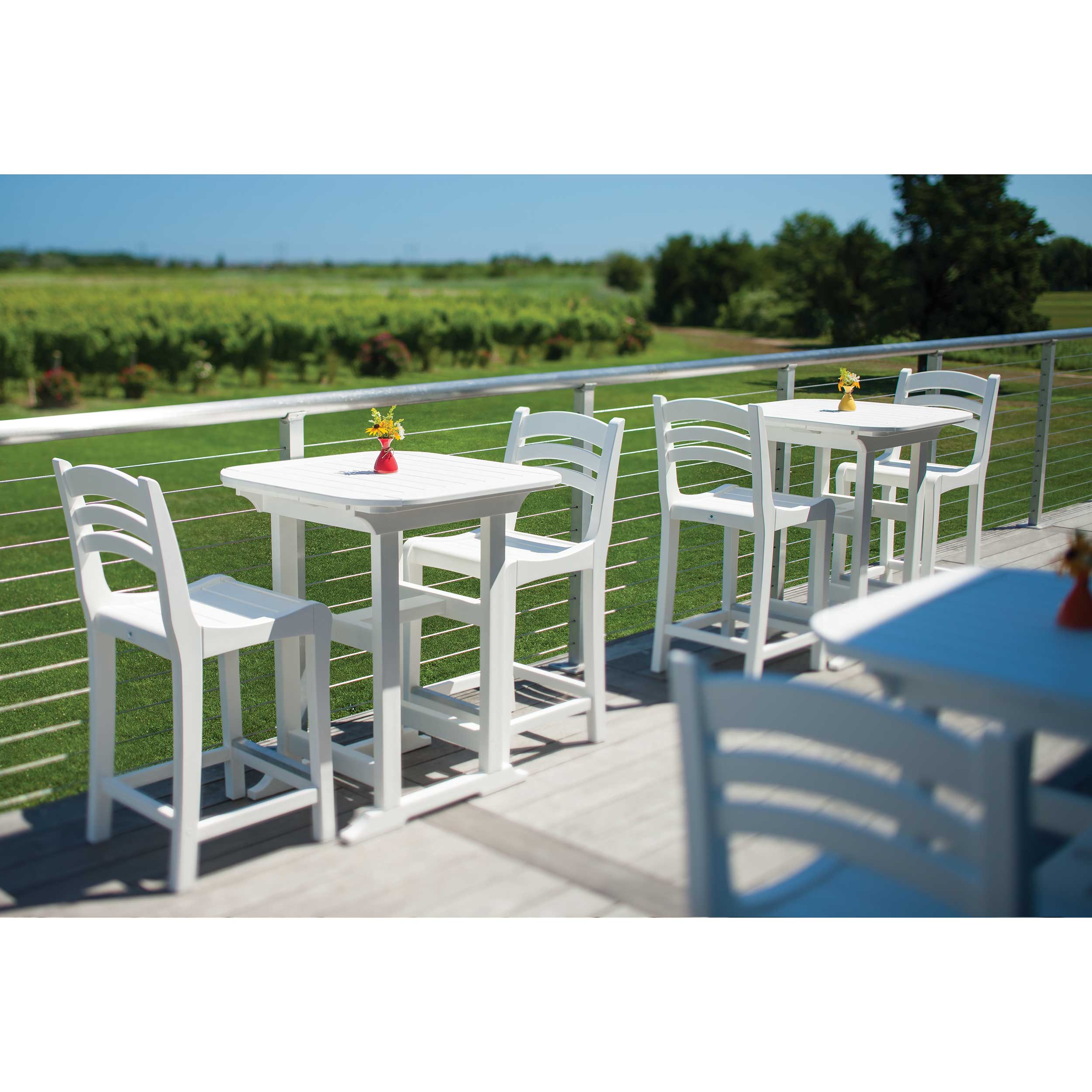 Seaside Casual Charleston Recycled Polymer Balcony Side Chair - Set of ...
