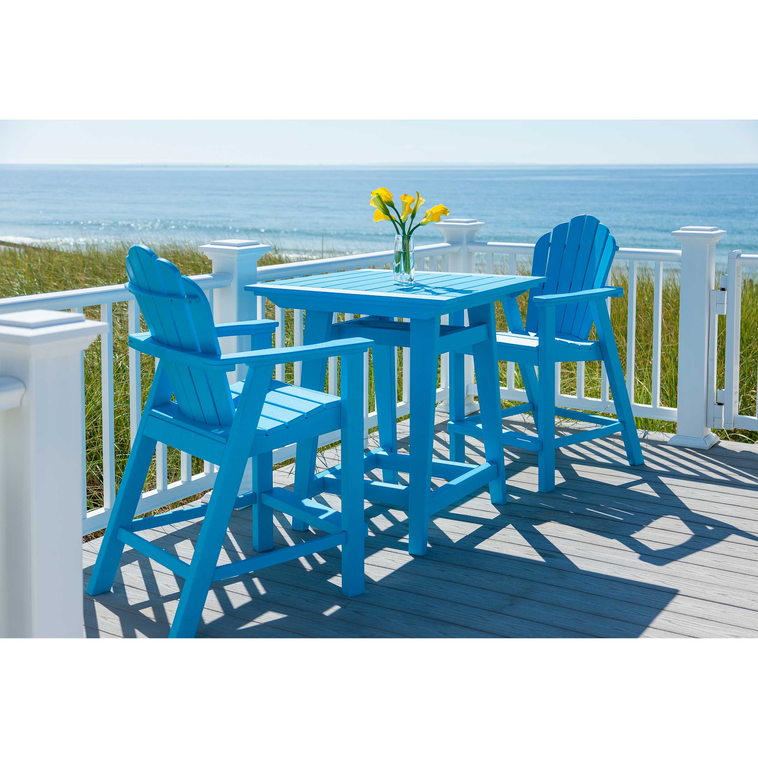 Seaside Casual Classic Adirondack Recycled Polymer Balcony Armchair ...