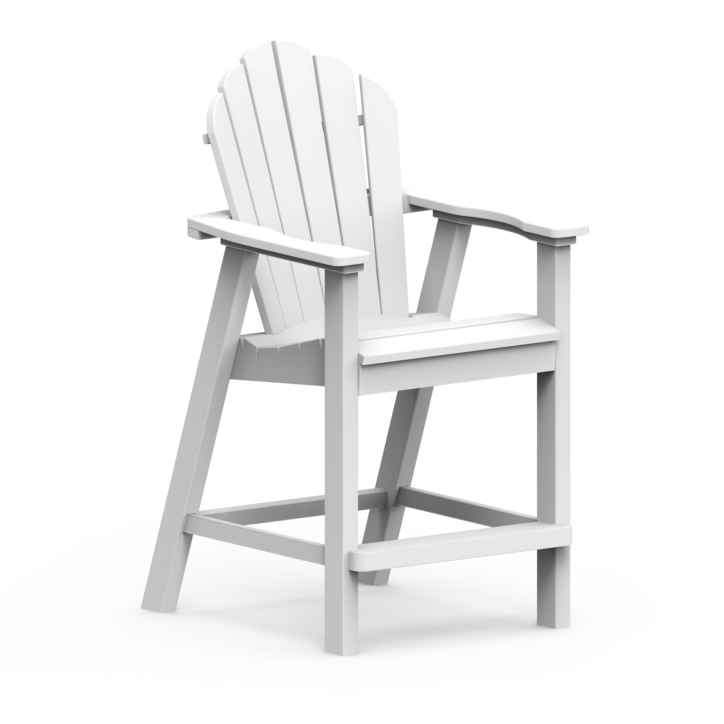 Seaside Casual Classic Adirondack Recycled Polymer Balcony Armchair ...