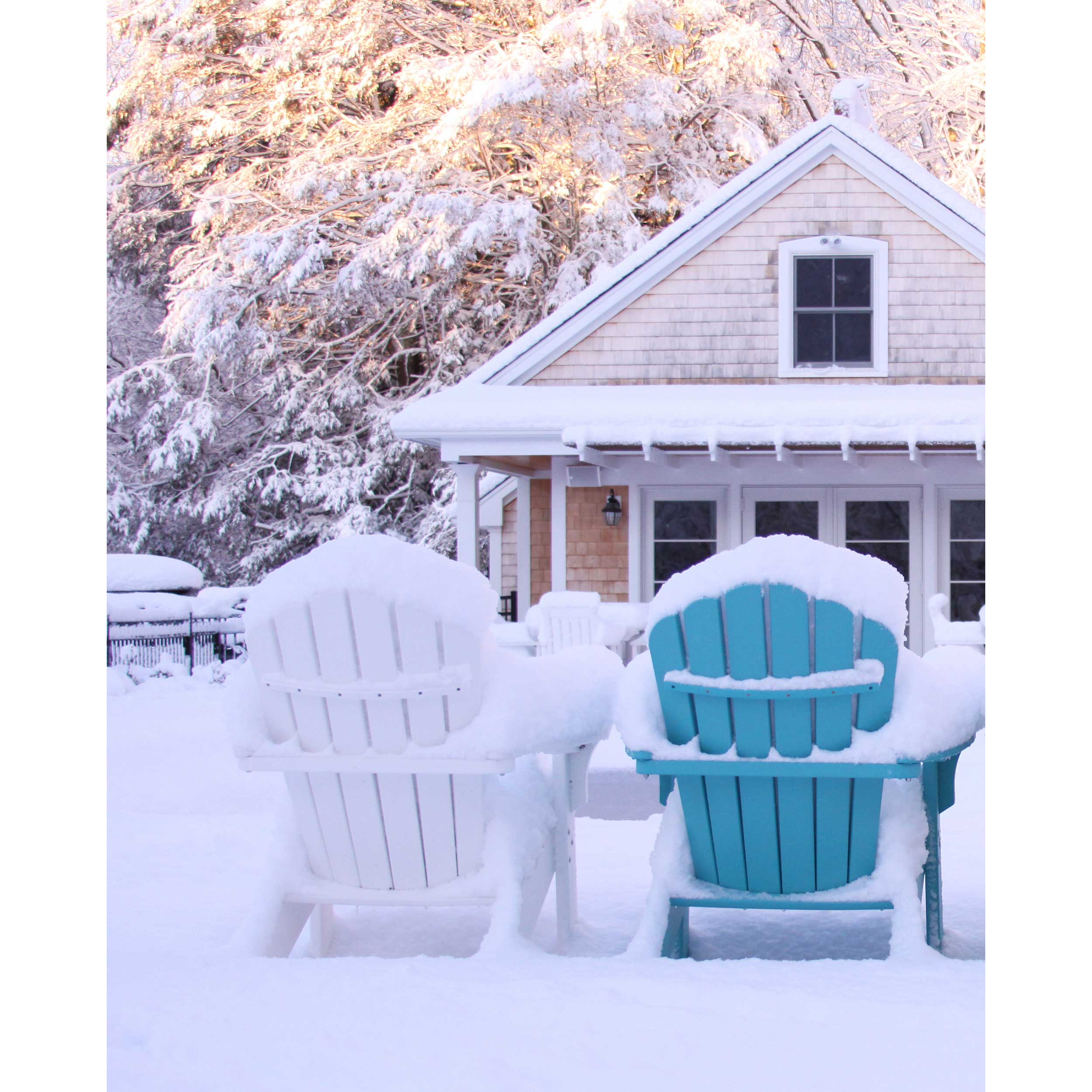 Seaside Casual Coastline Harbor View Recycled Polymer Adirondack Chair AuthenTEAK