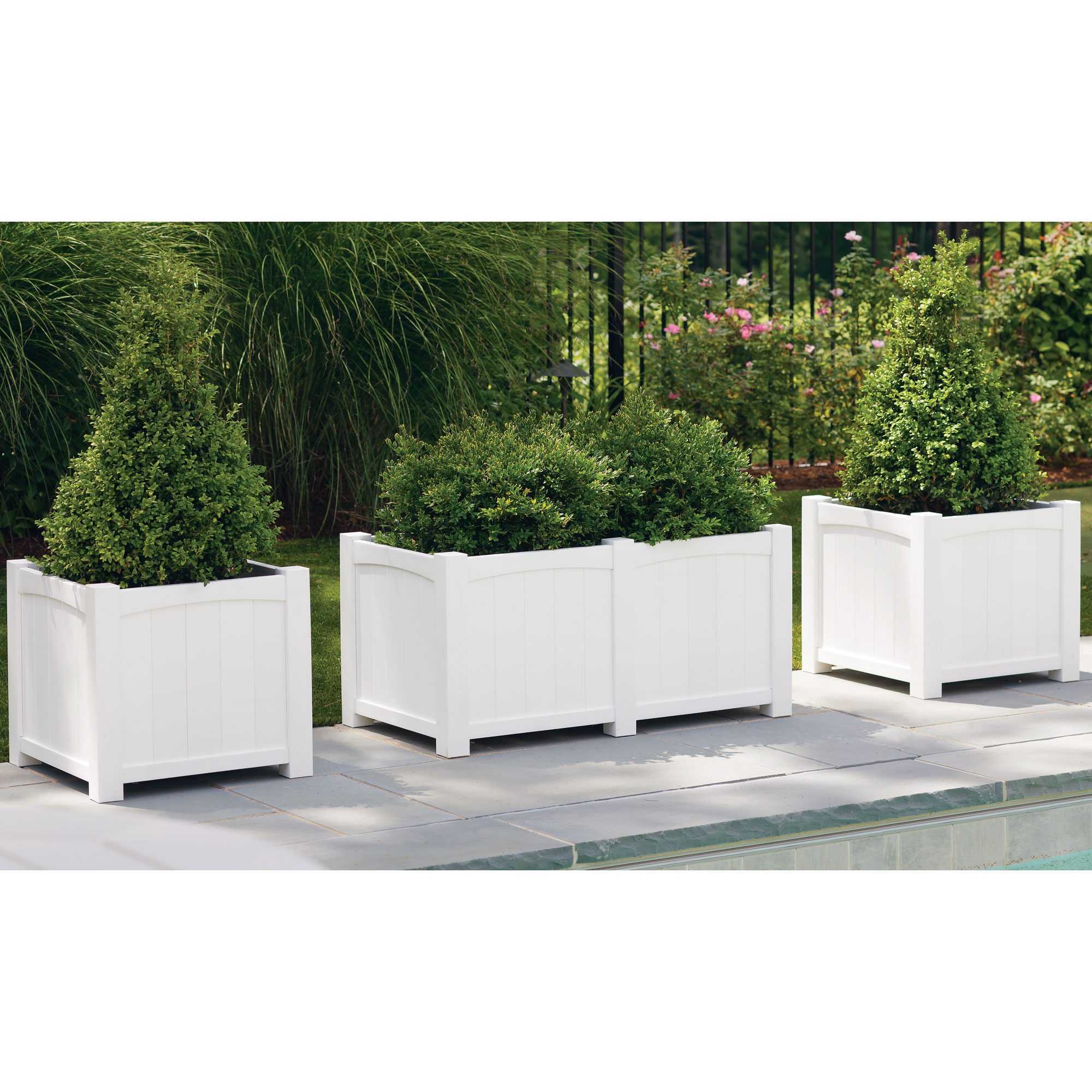 Seaside Casual Wickford Estate 22" Recycled Polymer Box Planter ...