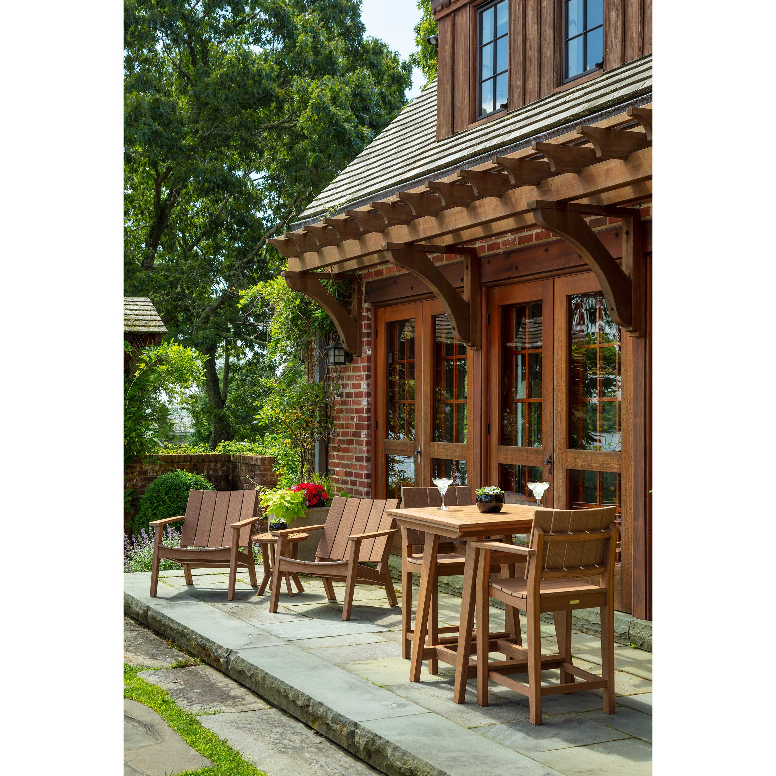 Seaside Casual MAD 33" Recycled Polymer Square Balcony Table | AuthenTEAK