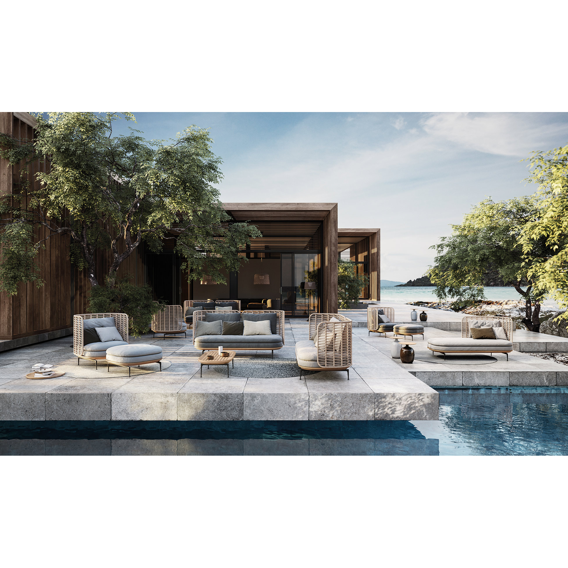 Gloster Mistral Woven High Back Right Chaise Outdoor Sectional Unit ...