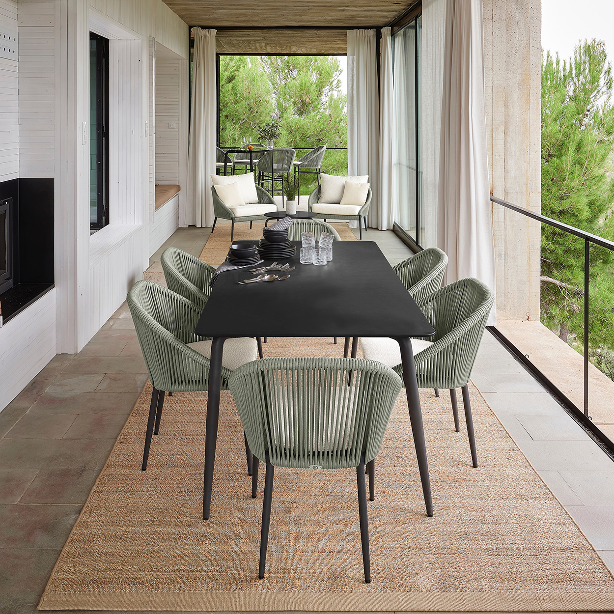 Skyline Design Rodona Stacking Woven Dining Armchair | AuthenTEAK